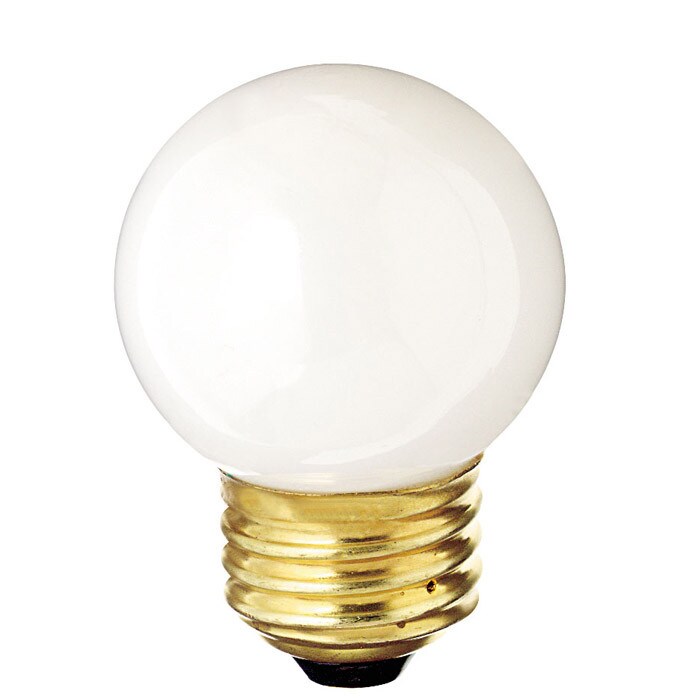 Satco S4710 40W 130V Globe G17 Gloss White E26 Base Incandescent light ...