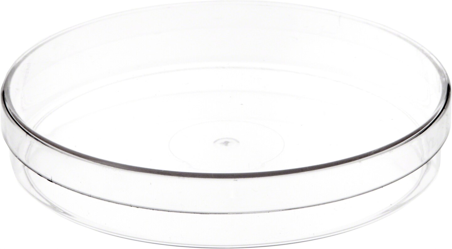 Pioneer Plastics 170C Clear Round Petri Dish Plastic Container, 6" W x ...