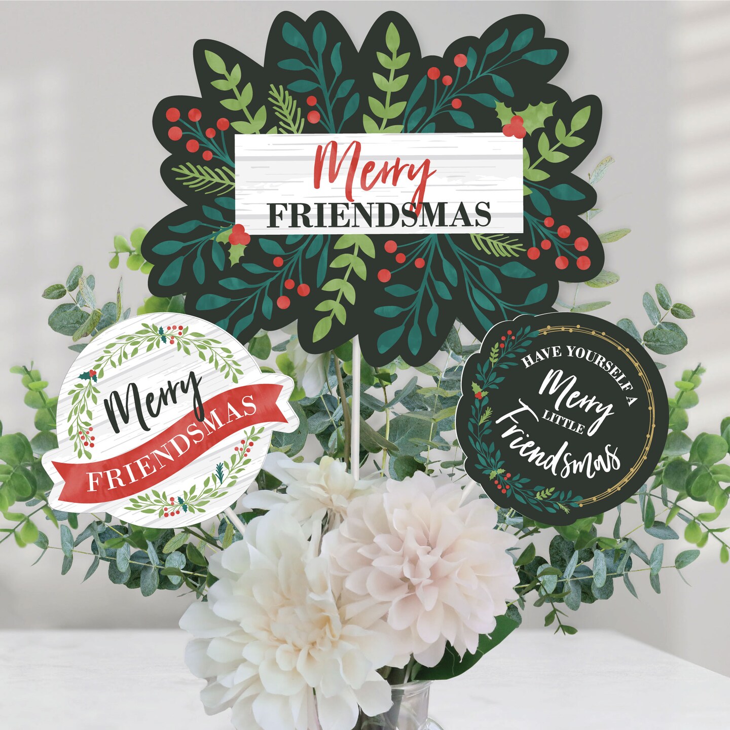 Big Dot of Happiness Rustic Merry Friendsmas - Friends Christmas Party ...