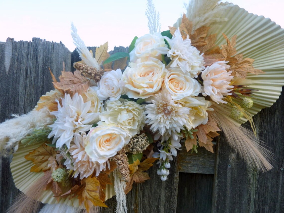 Boho wedding arch flowers | MakerPlace by Michaels