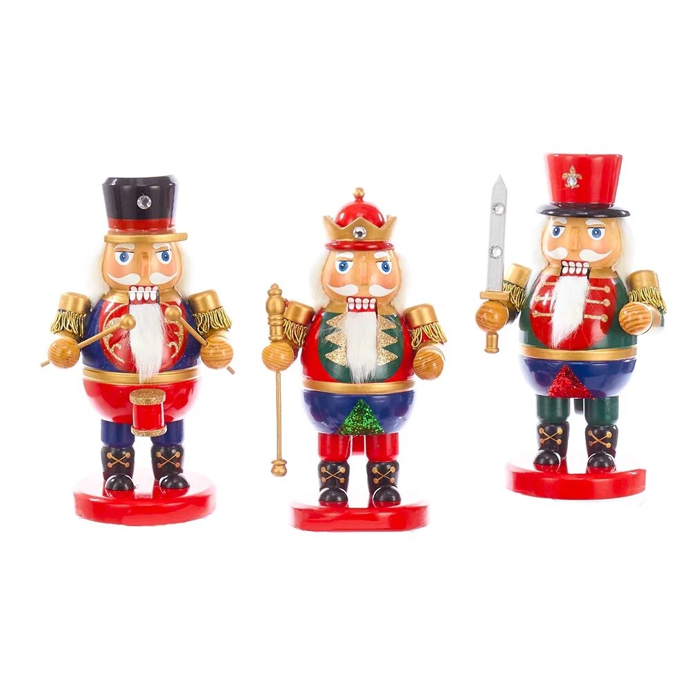 KSA 15" Red and Gold Chubby Soldier and King Christmas Nutcrackers ...