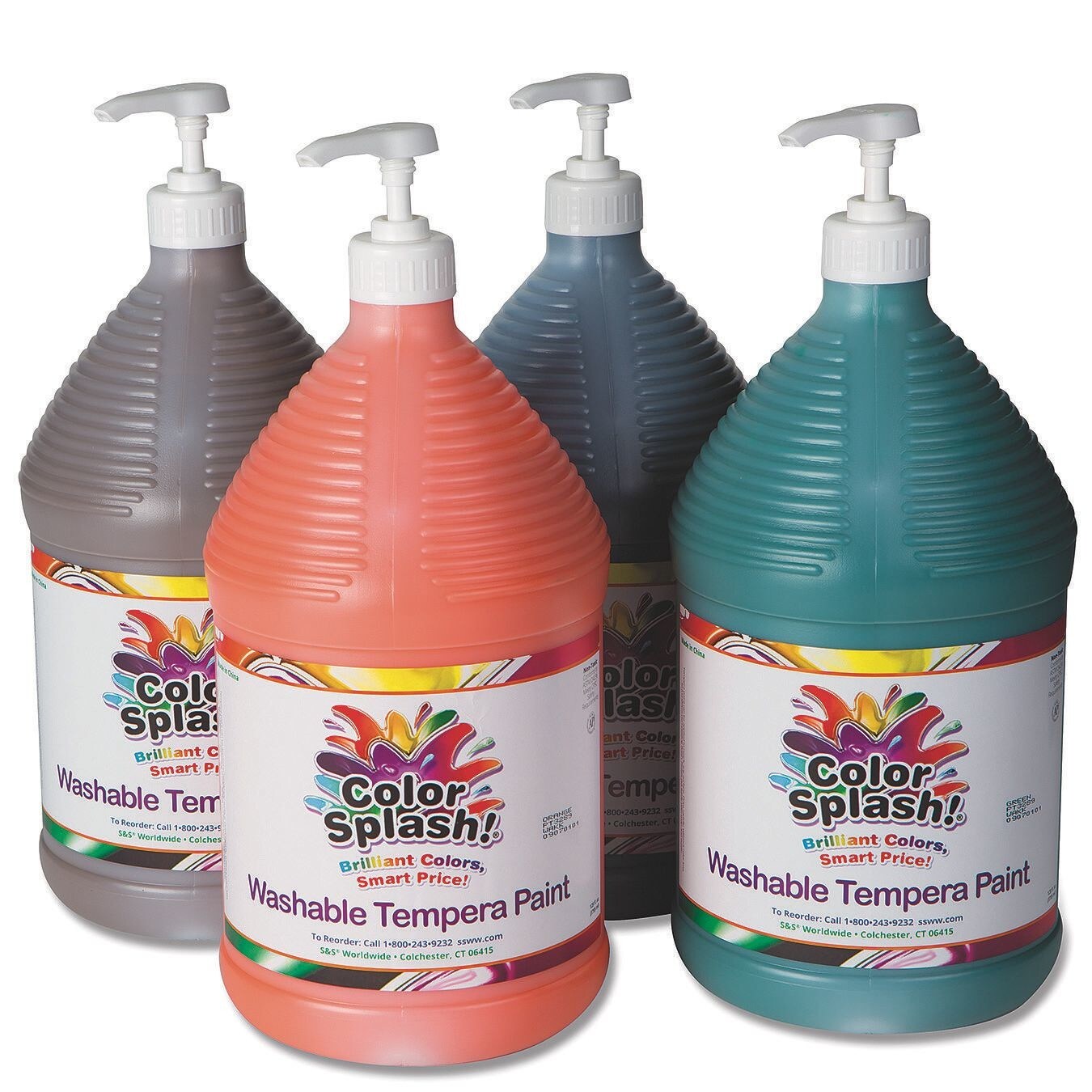 Color Splash!® Washable Tempera Paint Assortment, Gallon, Count: 1 ...
