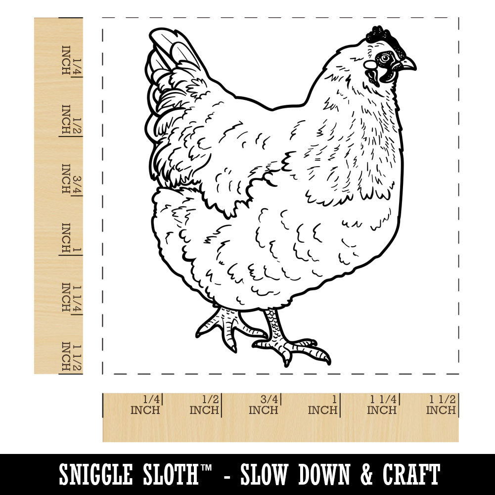 Plump Strutting Hen Chicken Self-Inking Rubber Stamp Ink Stamper | Michaels