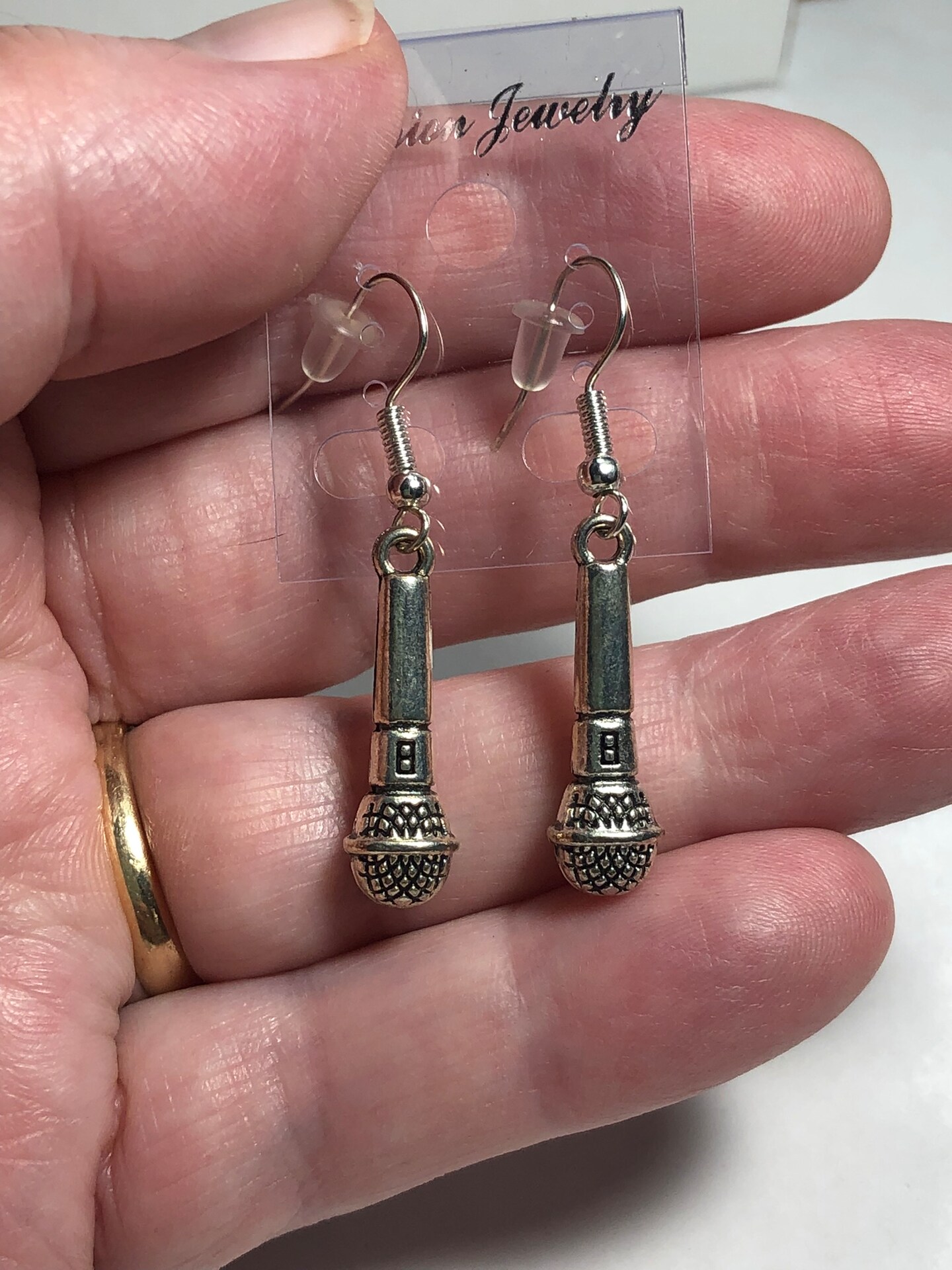 Microphone Charm Earrings | MakerPlace by Michaels