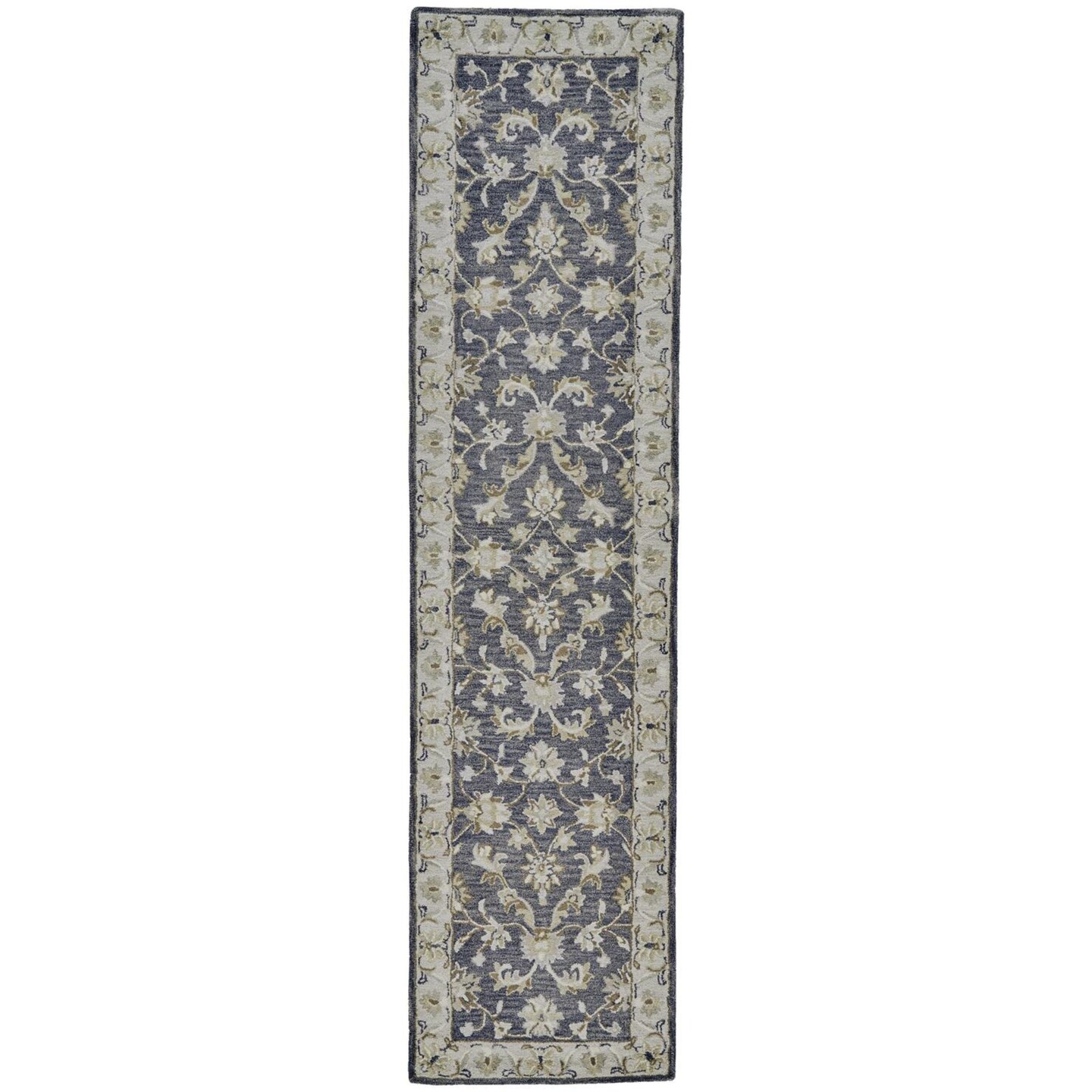 Feizy Home Collection 2.5' x 10' Blue and Gray Persian Rectangular New ...