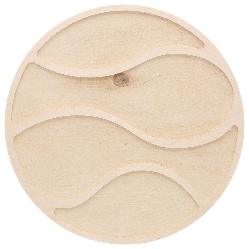 Welled Wood Surface, Circle with Wave Shaped, 10" x 10", for wooden ...