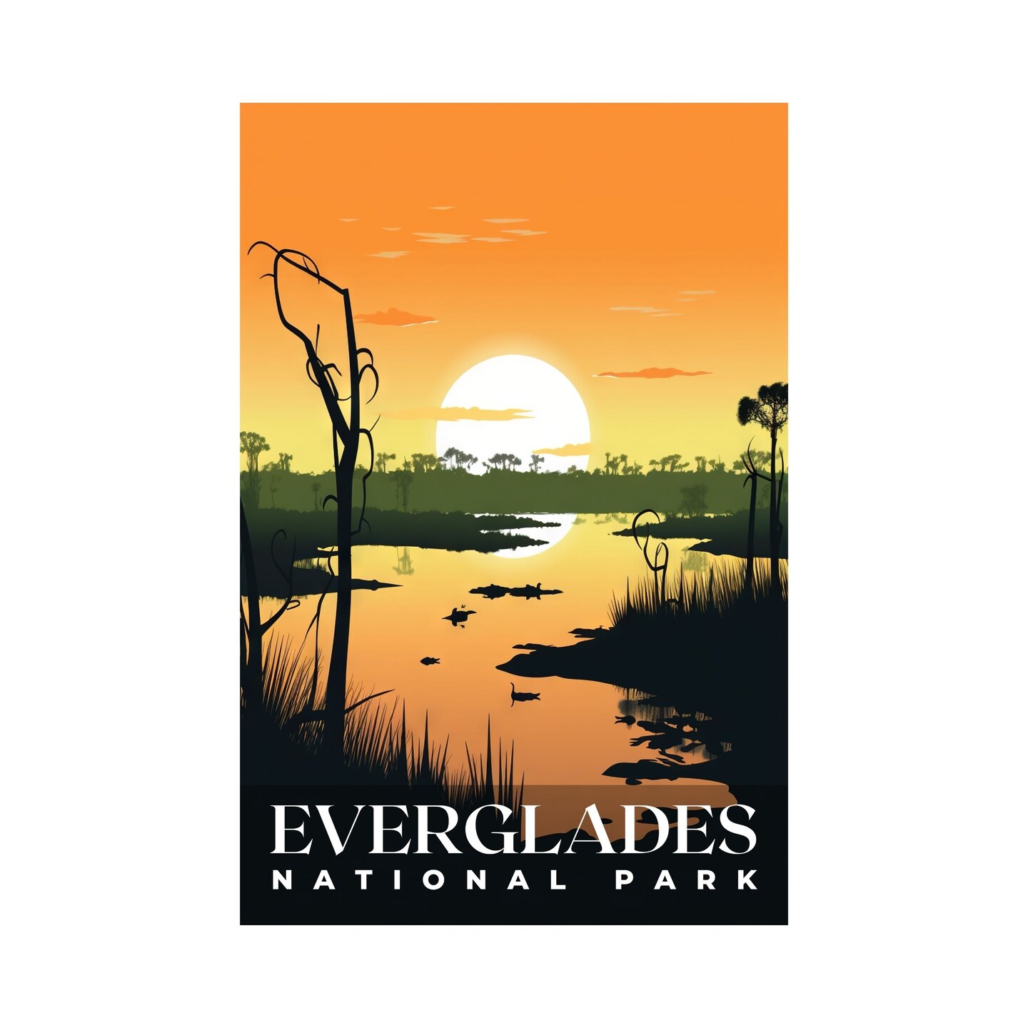 Everglades National Park Poster, Travel Art, Office Poster, Home Decor ...
