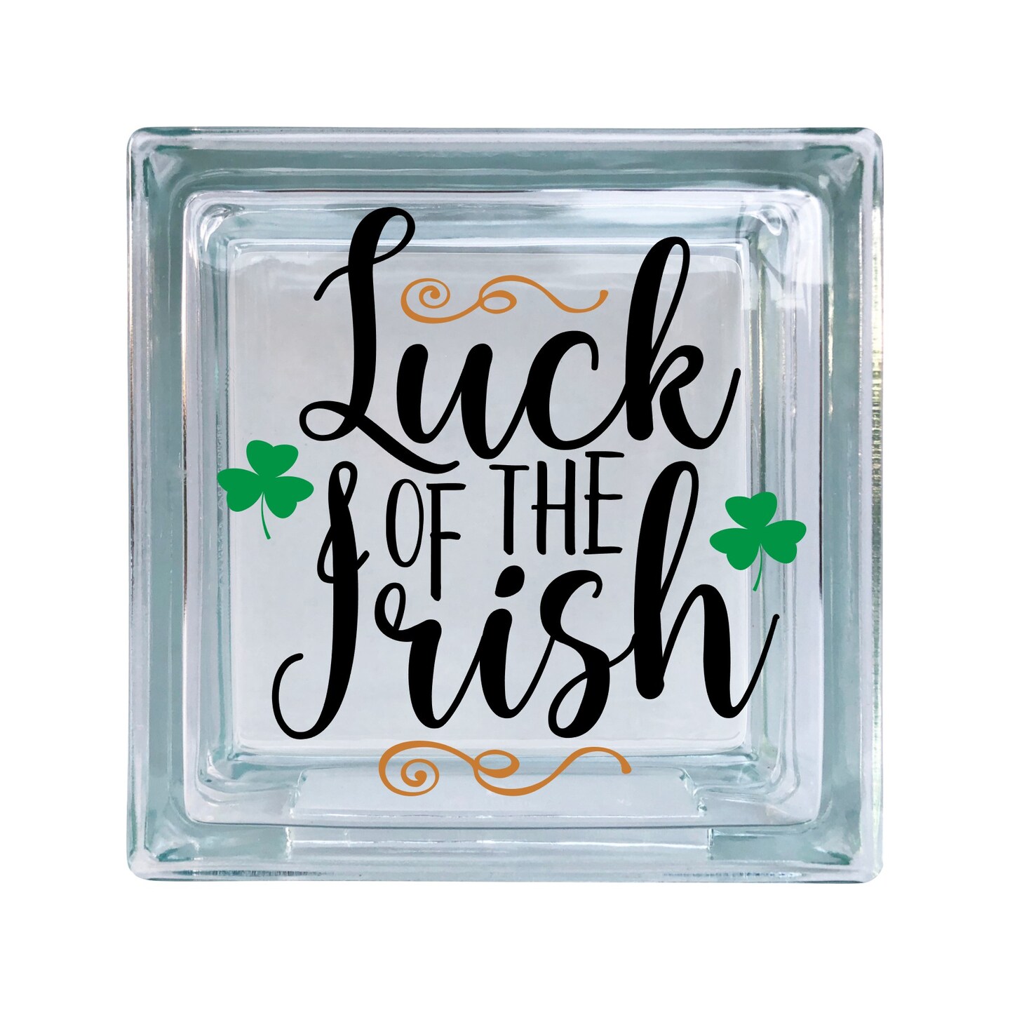 Luck Of The Irish St Patrick's Day Vinyl Decal For Glass Blocks, Car ...