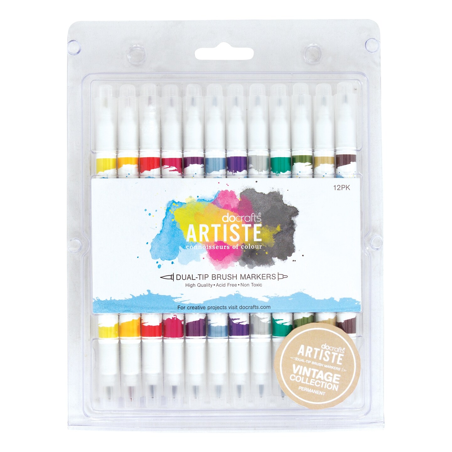Artiste Dual Tip Brush Markers 12/Pkg-Vintage | Michaels