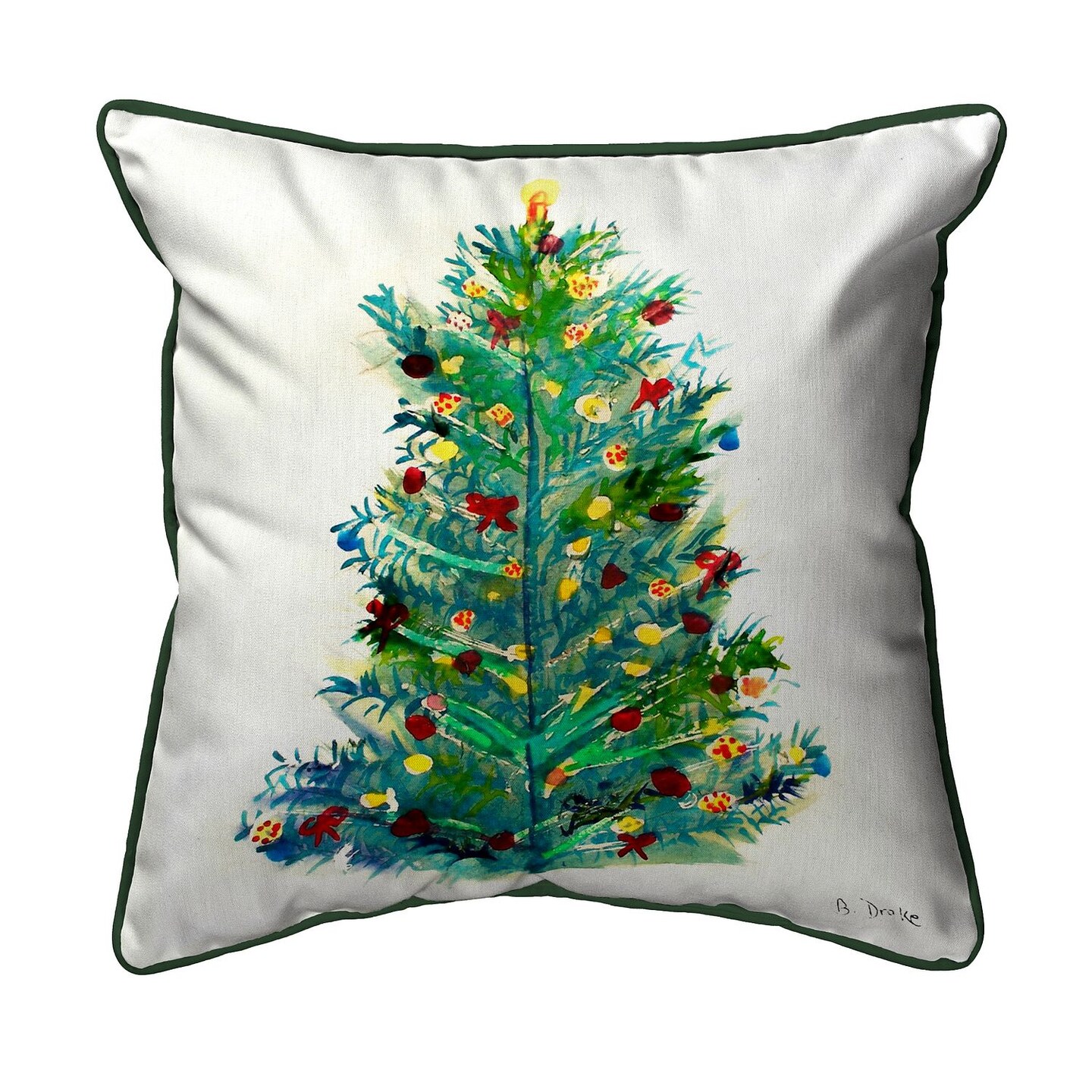 Betsy Drake Christmas Tree Large Indoor/Outdoor Pillow 16x20 | Michaels