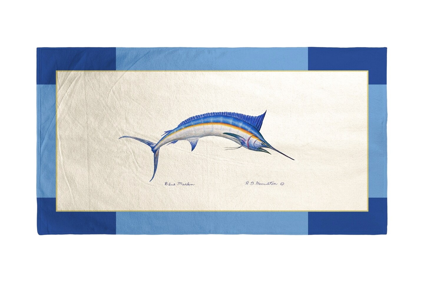 Betsy Drake Blue Marlin Border Beach Towel | Michaels