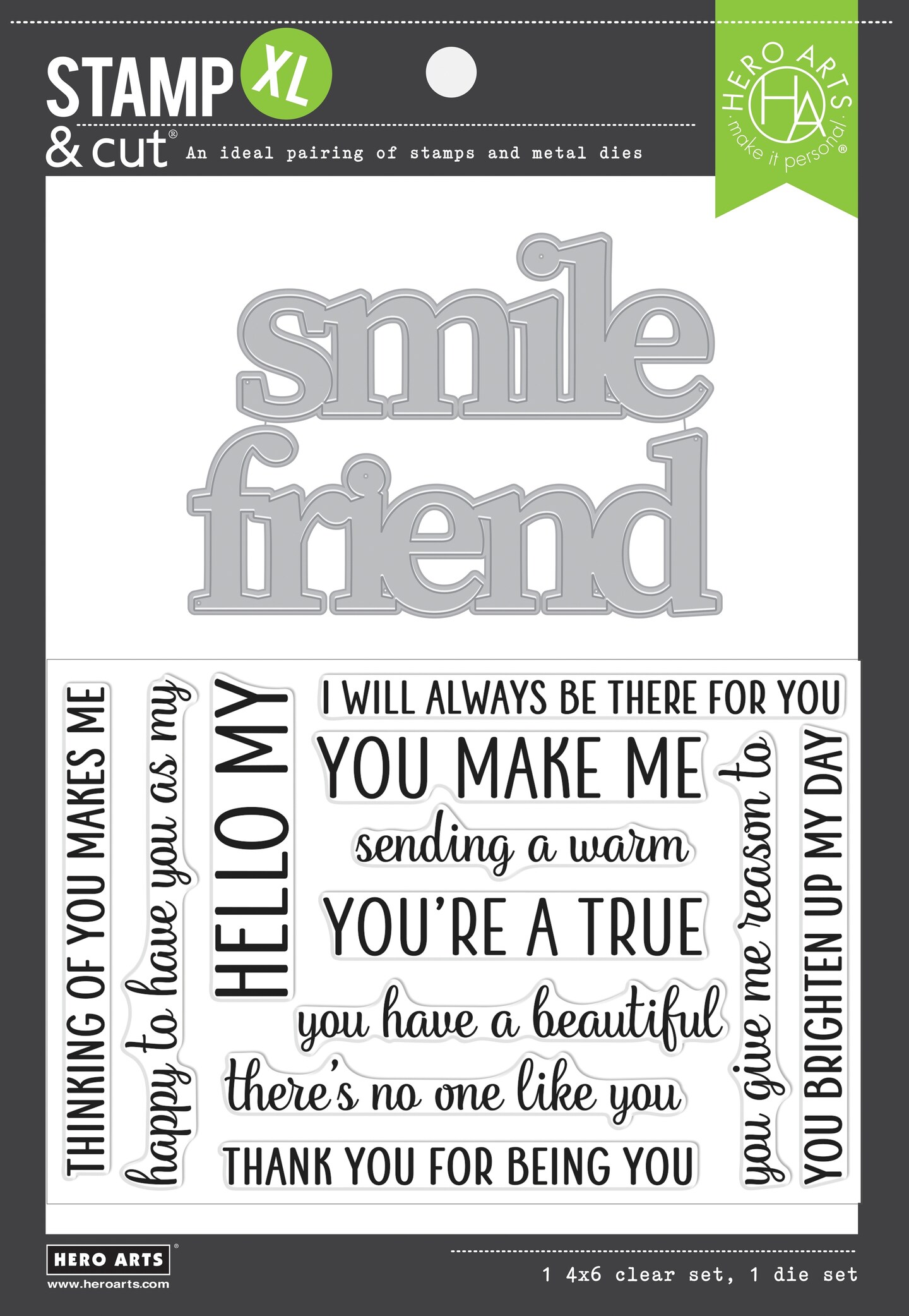 Hero Arts Stamp & Cut-Smile Friend XL | Michaels