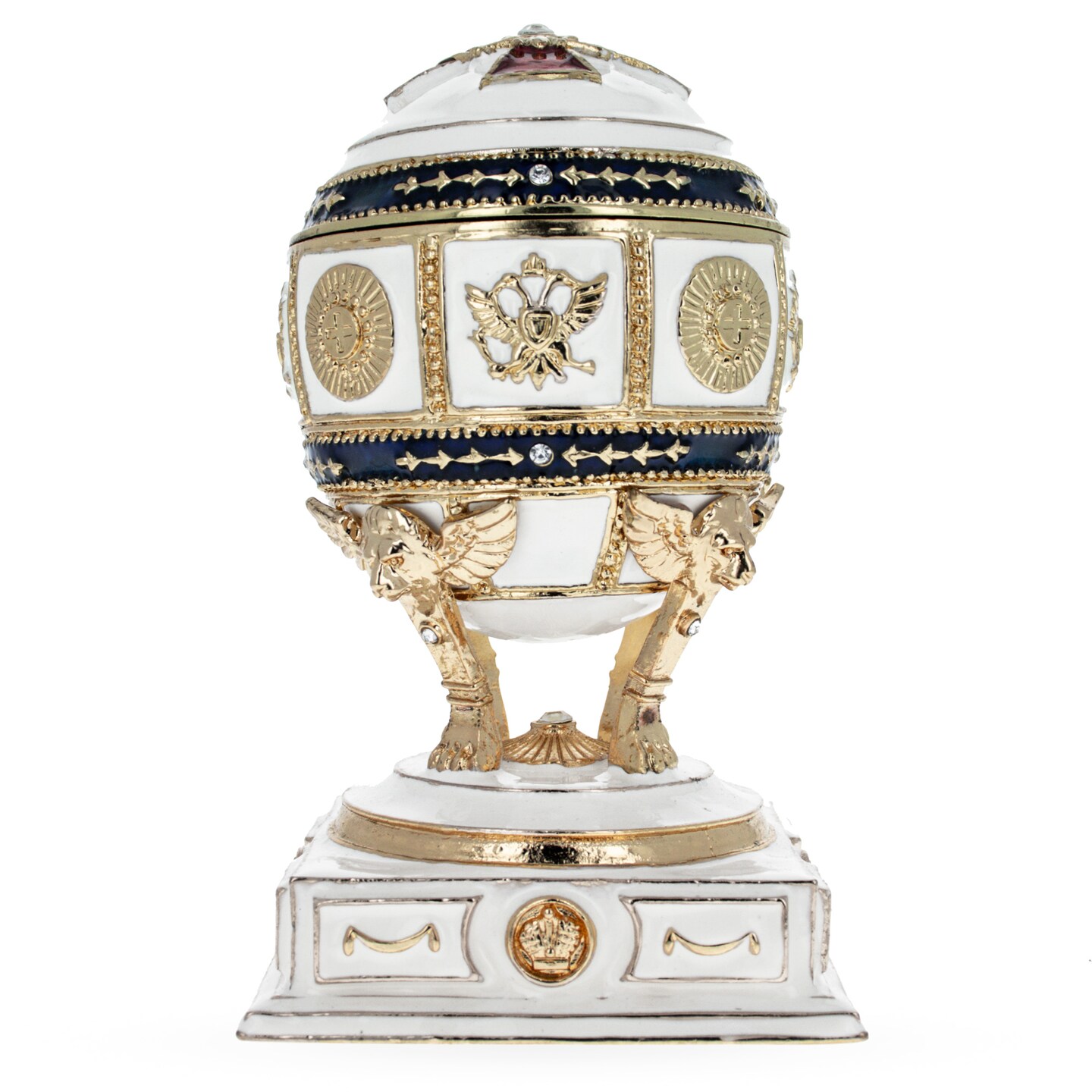 Red Cross on White Enamel Royal Inspired Imperial Easter Egg | Michaels