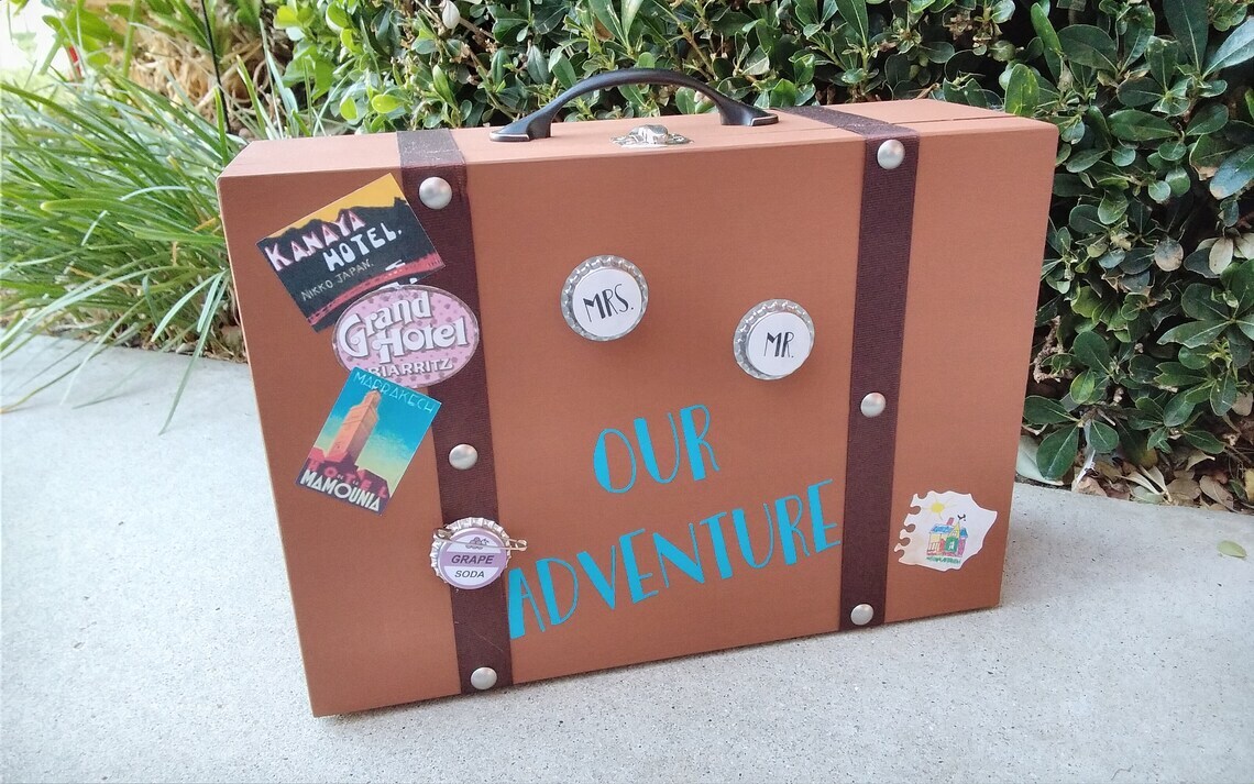 Up inspired Suitcase Wedding card box (Made to Order) | MakerPlace by ...