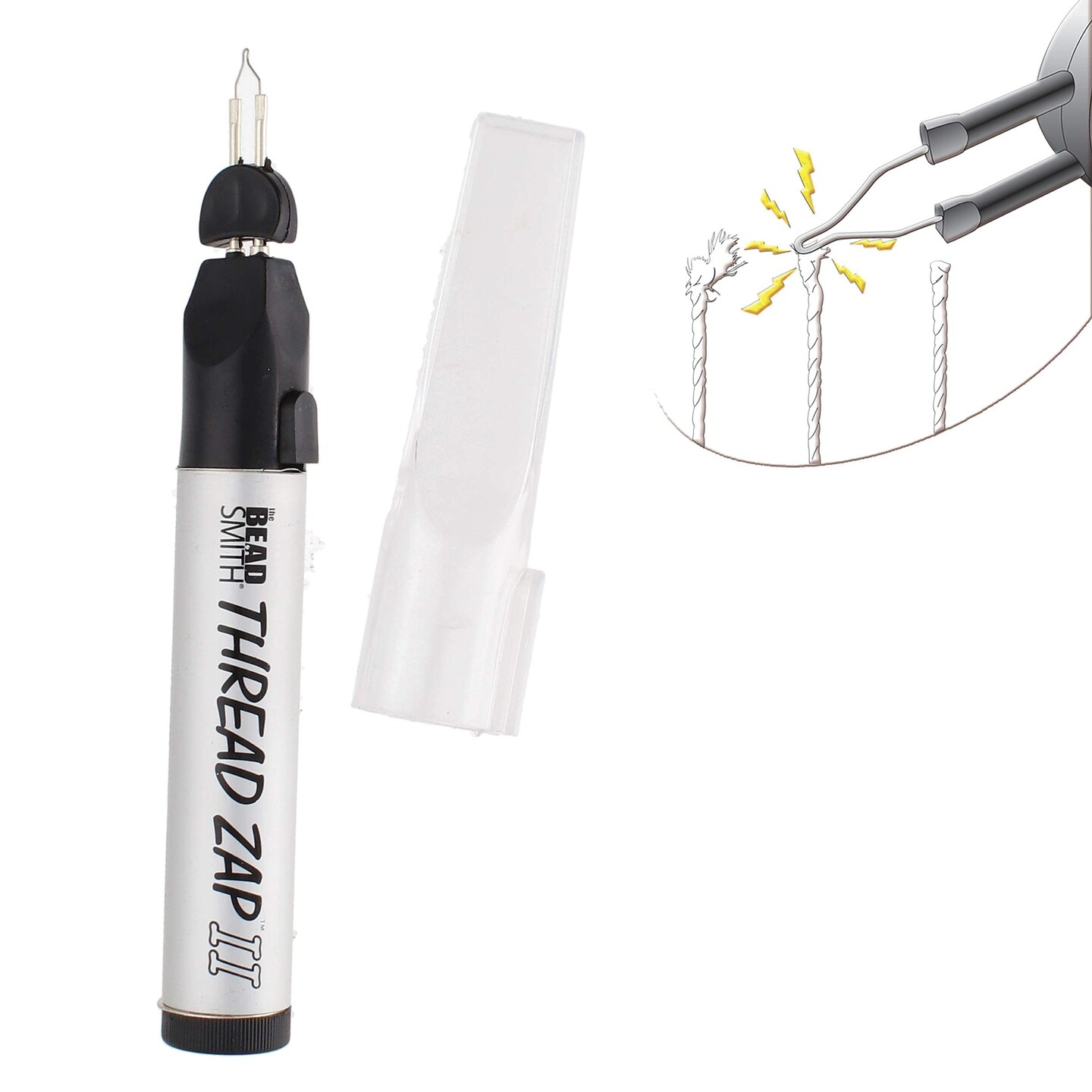 The Beadsmith Thread Zap, Thread Burner, 5.25 inches, Push Button ...