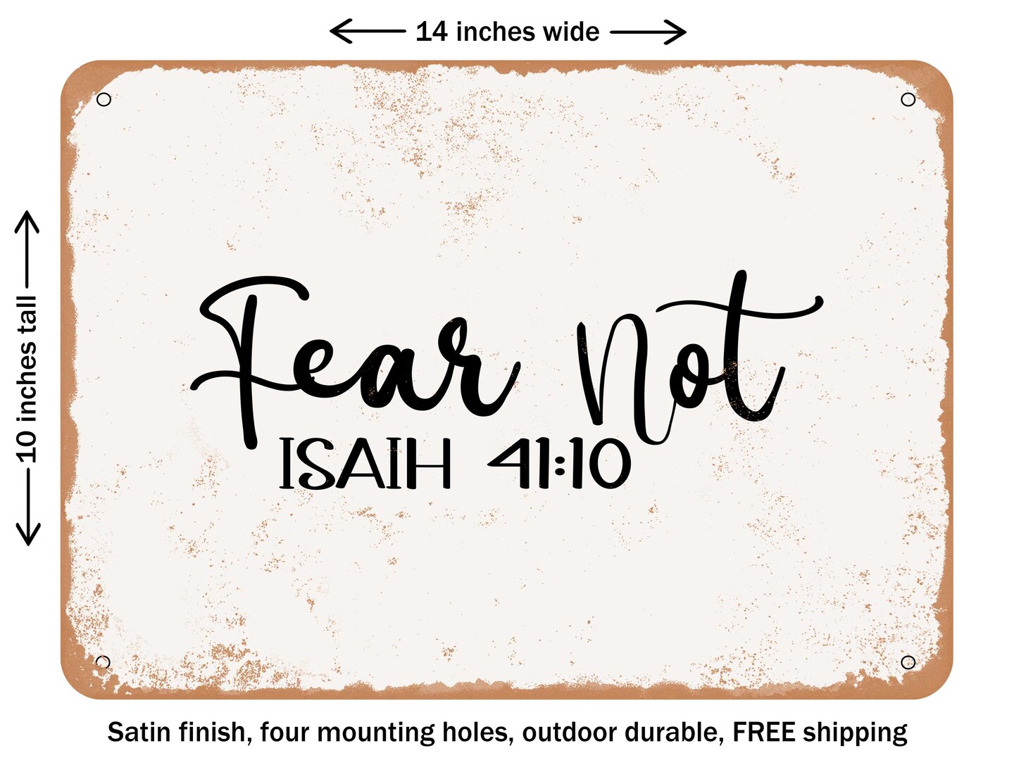 DECORATIVE METAL SIGN - Fear Not - 3 - Vintage Rusty Look | Michaels