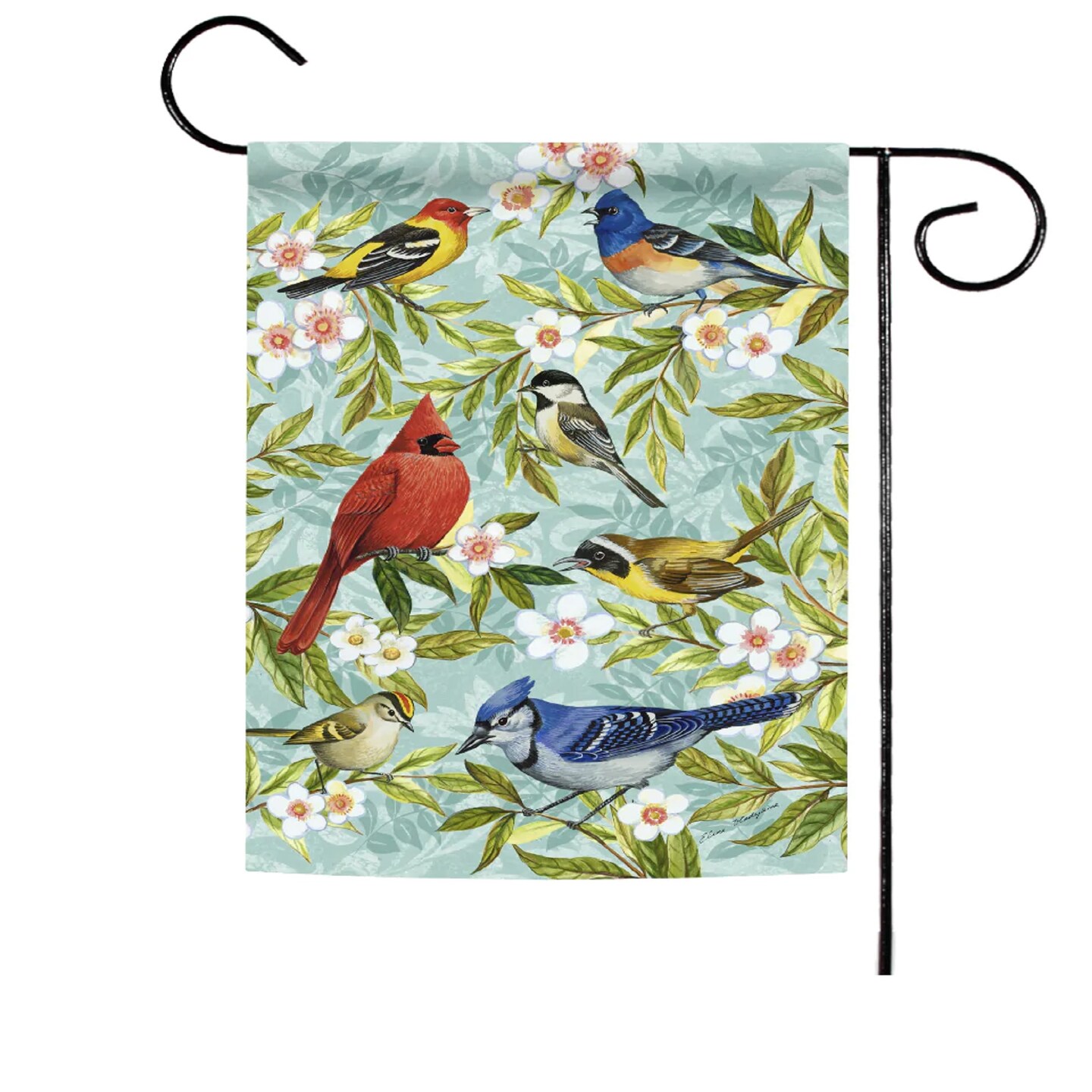 Toland Home Garden Birds and Flowers Outdoor Garden Flag 18" x 12.5 ...