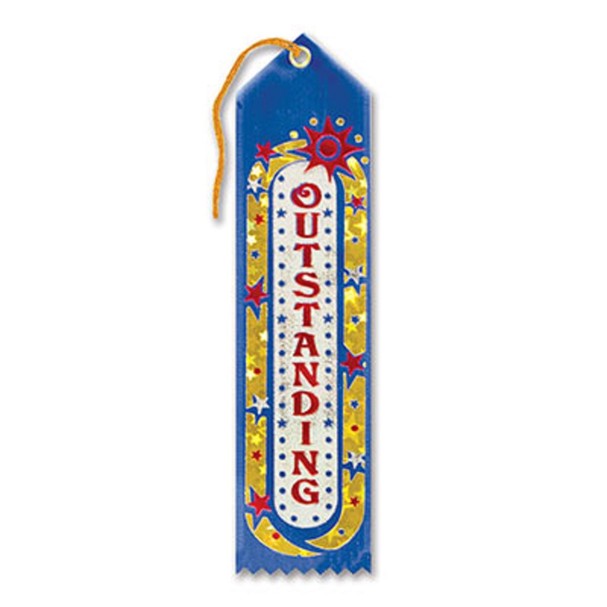 Beistle Pack of 6 Blue "Outstanding Award" School Award Ribbon ...