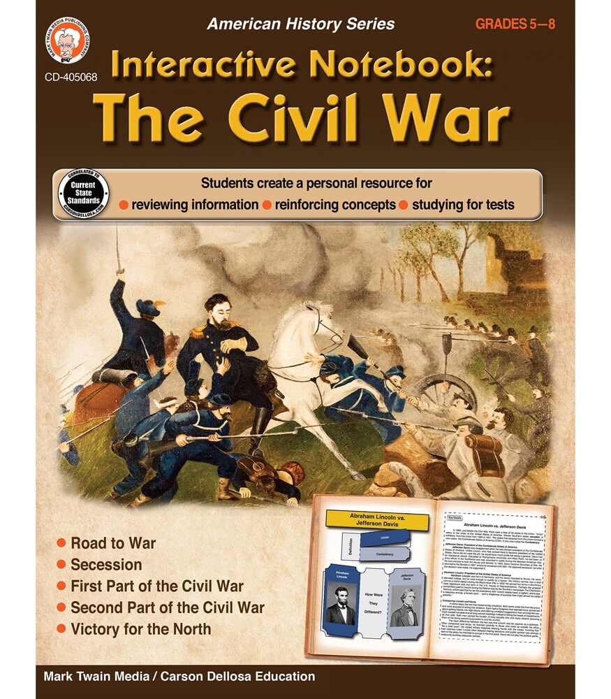 Mark Twain Media The Civil War Interactive Notebook—Grades 5-8 Social ...