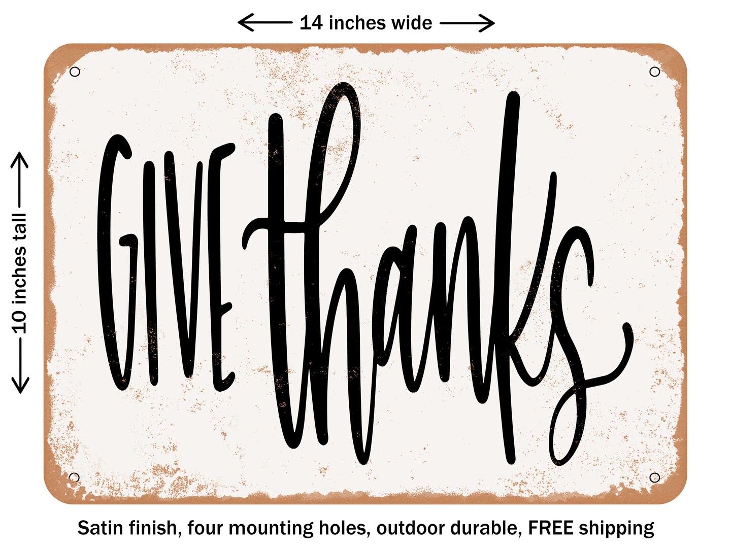 DECORATIVE METAL SIGN - Give Thanks - 2 - Vintage Rusty Look | Michaels