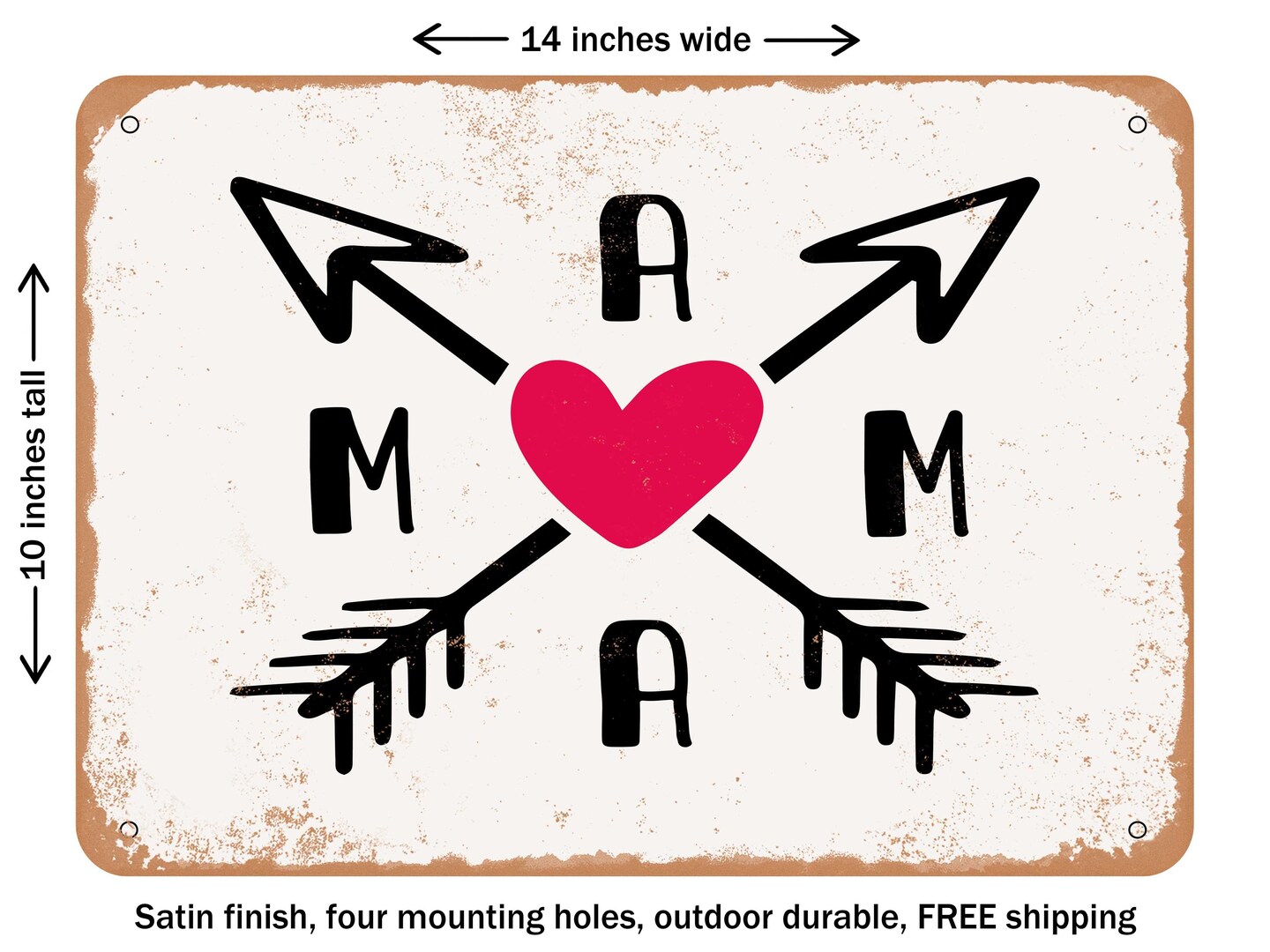 DECORATIVE METAL SIGN - Mama - 5 - Vintage Rusty Look | Michaels