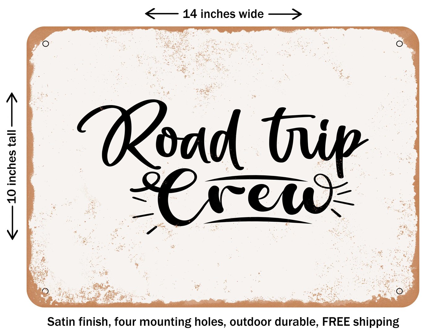 DECORATIVE METAL SIGN - Road Trip Crew - Vintage Rusty Look | Michaels