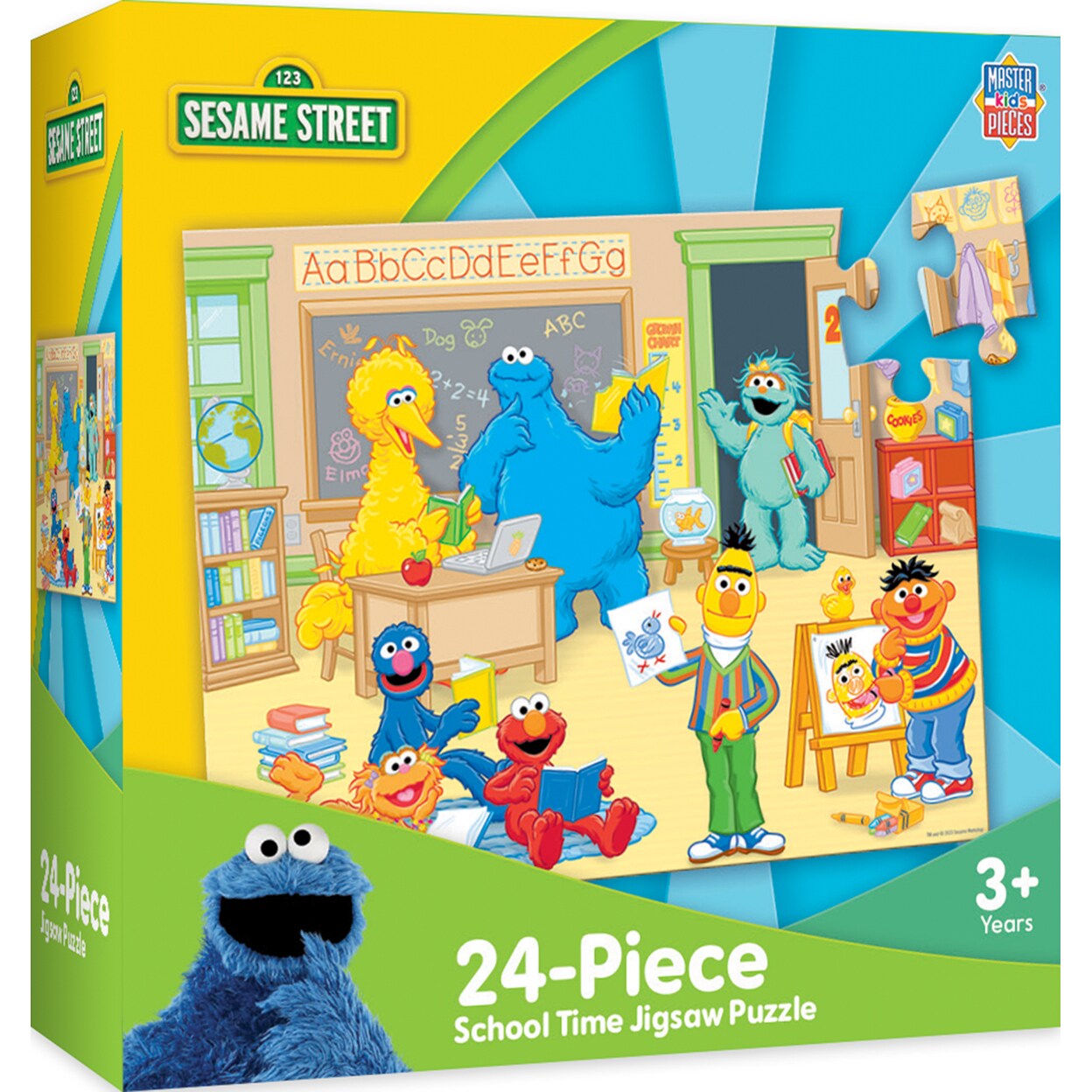 MasterPieces 24 Piece Sesame Street Puzzle for Kids - School Time - 15 ...