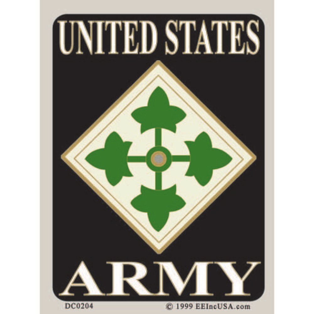 United States Army 4th Division Sticker (3"x4-1/4") | Michaels