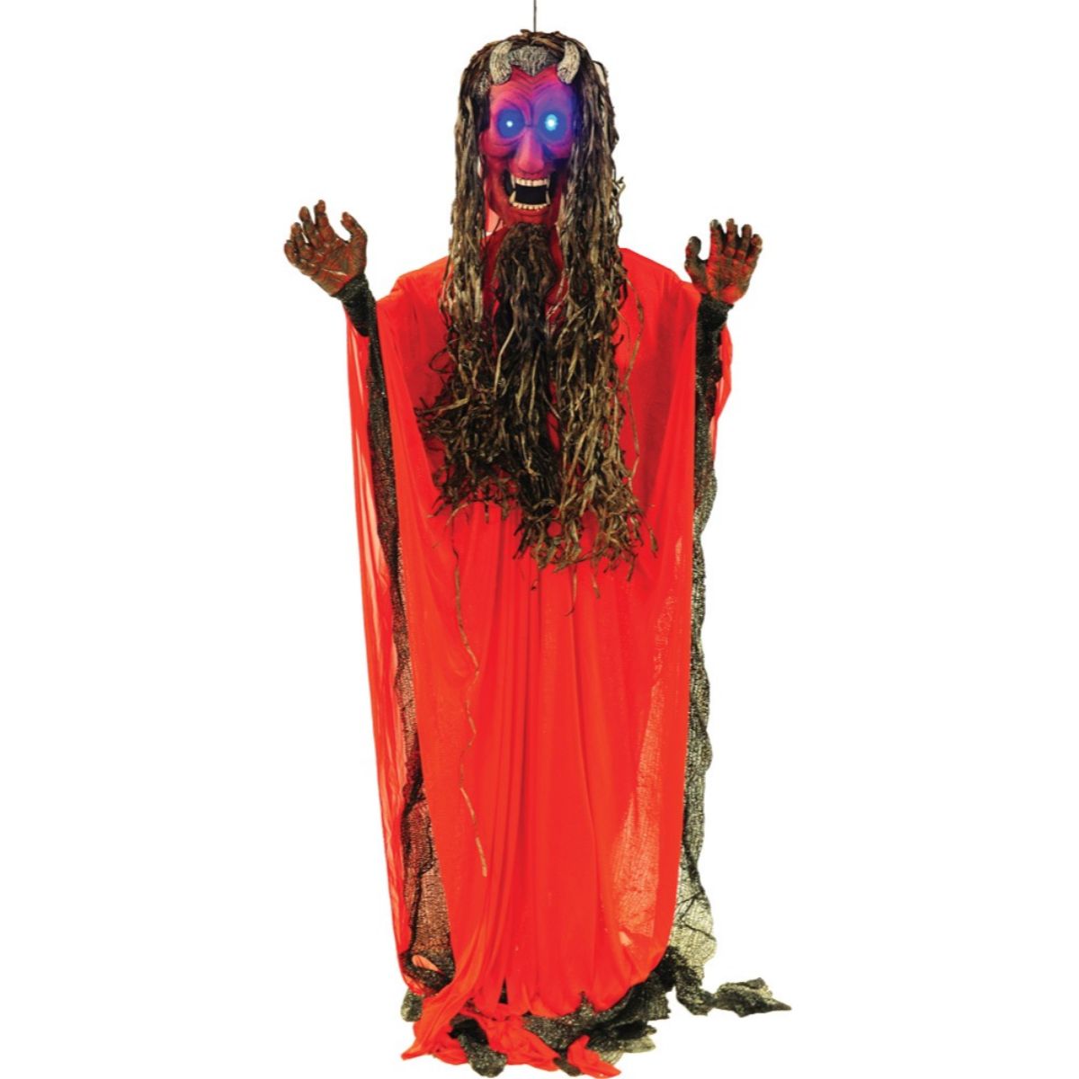 The Costume Center 10' Red Hanging Fanged Demon Ghost Halloween ...