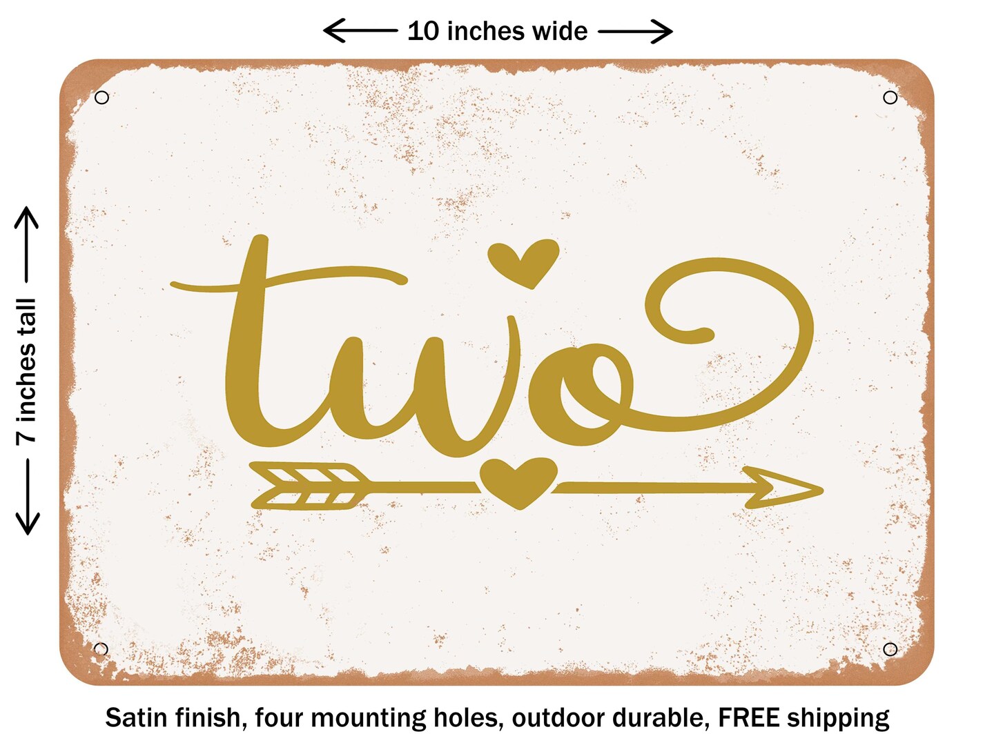 DECORATIVE METAL SIGN - Two - Vintage Rusty Look, Size: 7 x 10 inches ...