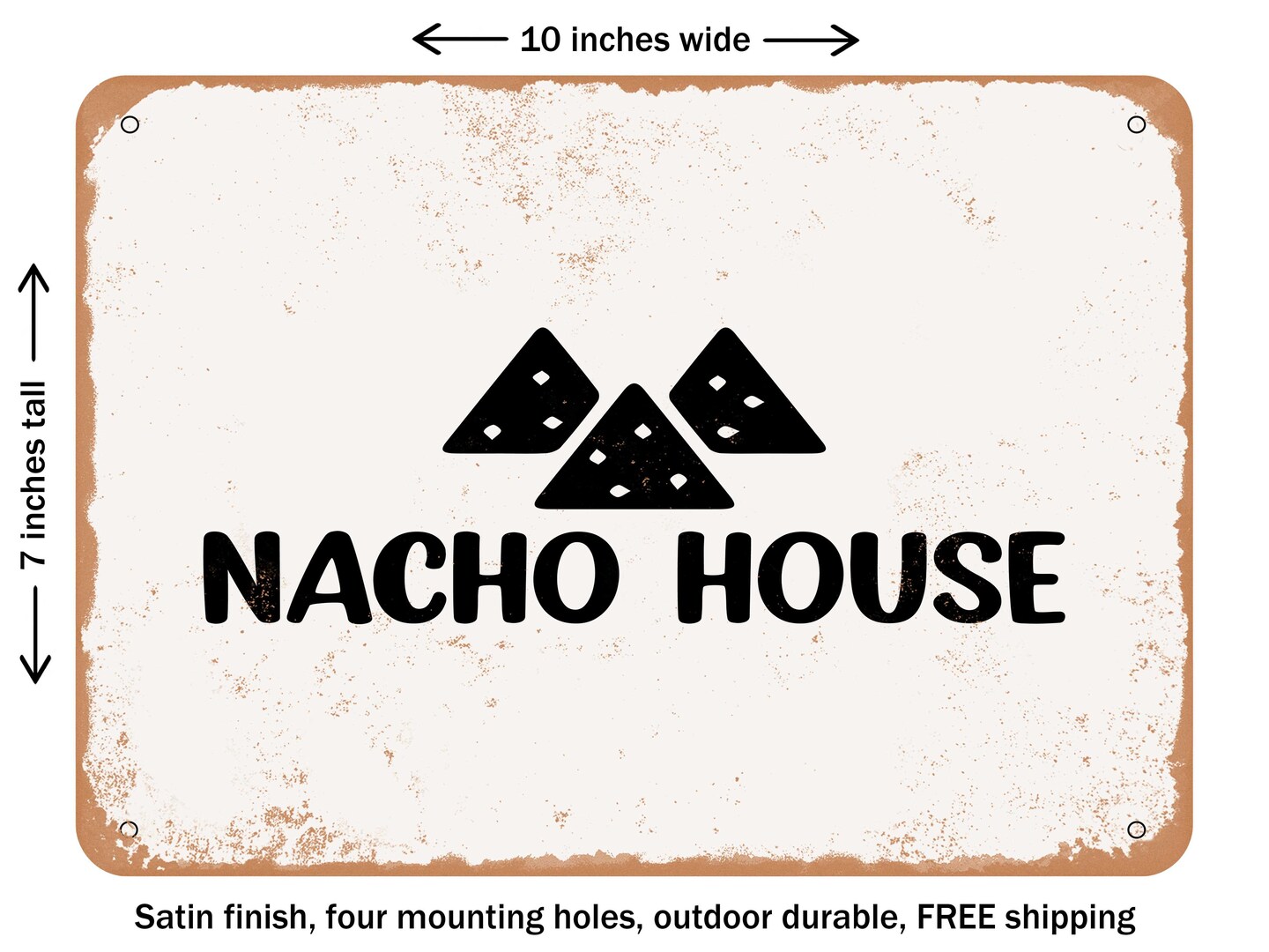 DECORATIVE METAL SIGN - Nacho House - Vintage Rusty Look | Michaels
