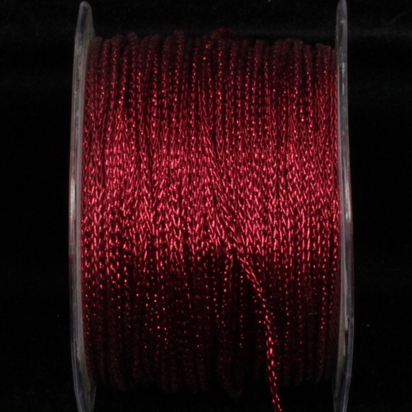 The Ribbon People Burgundy Red Glitter Chain Craft Ribbon 0.25" x 110 ...
