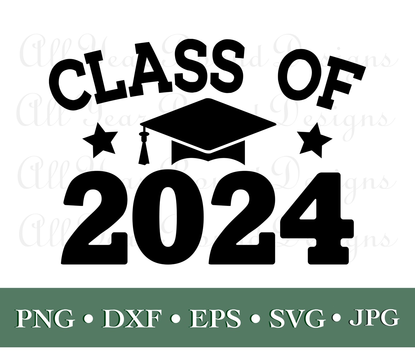 Graduation Decor SVG PNG DXF EPS JPG File Bundle Digital Download ...