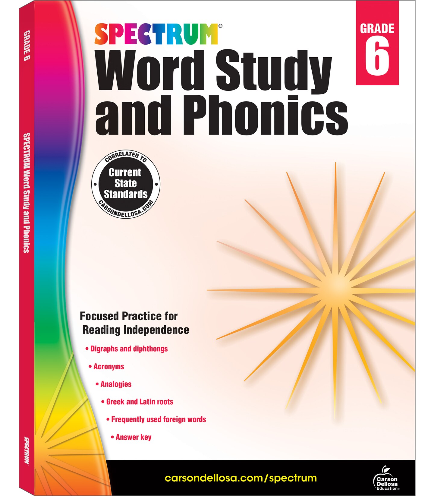 Spectrum Grade 6 Word Study and Phonics Workbook, Middle School Books ...