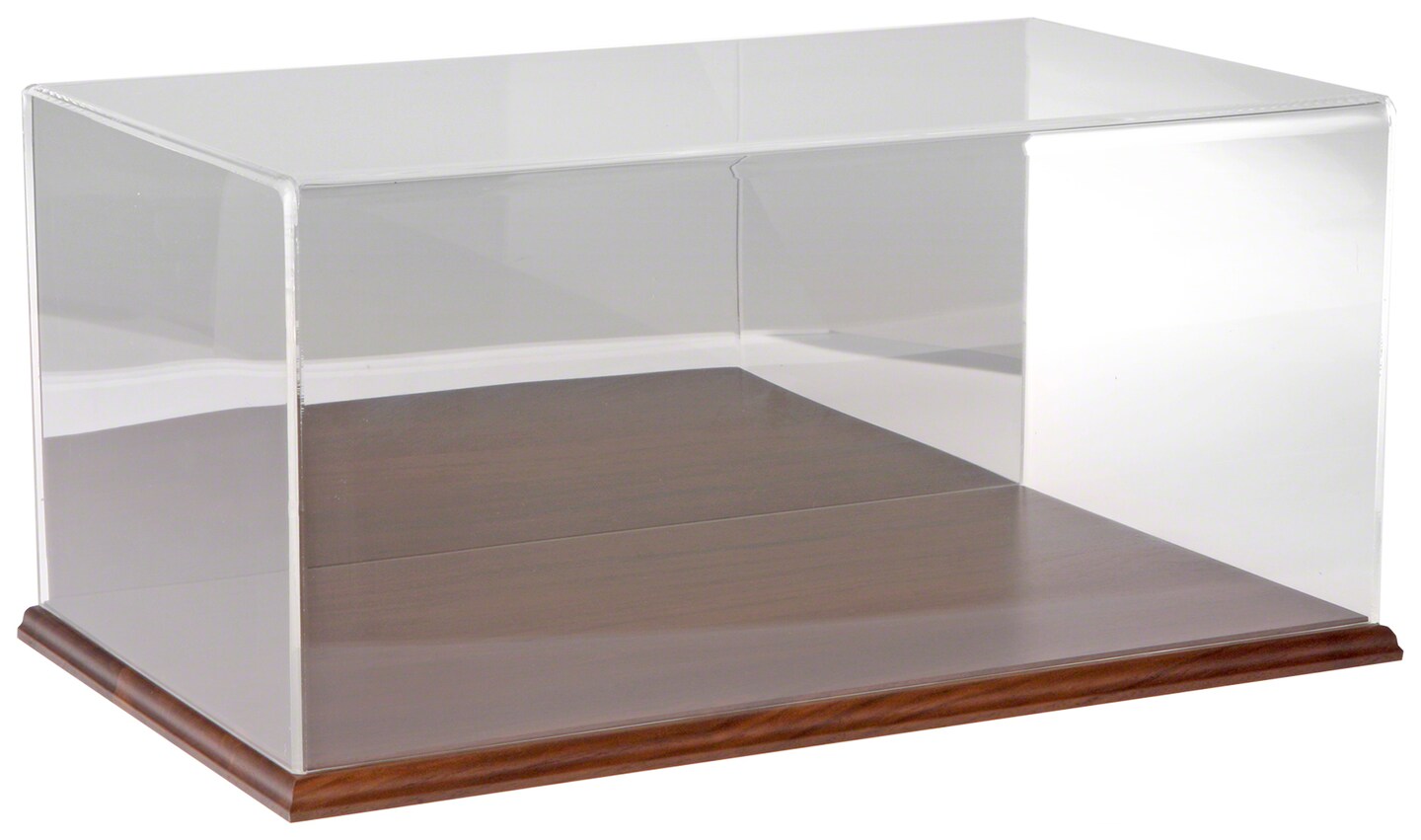 Plymor Clear Acrylic Display Case with Hardwood Base, 20" W x 12" D x 9 ...