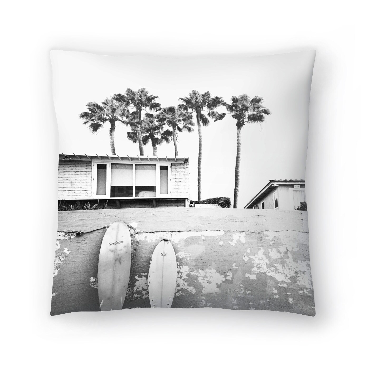 Surfer Beach House With Surfboards Americanflat Decorative Pillow ...