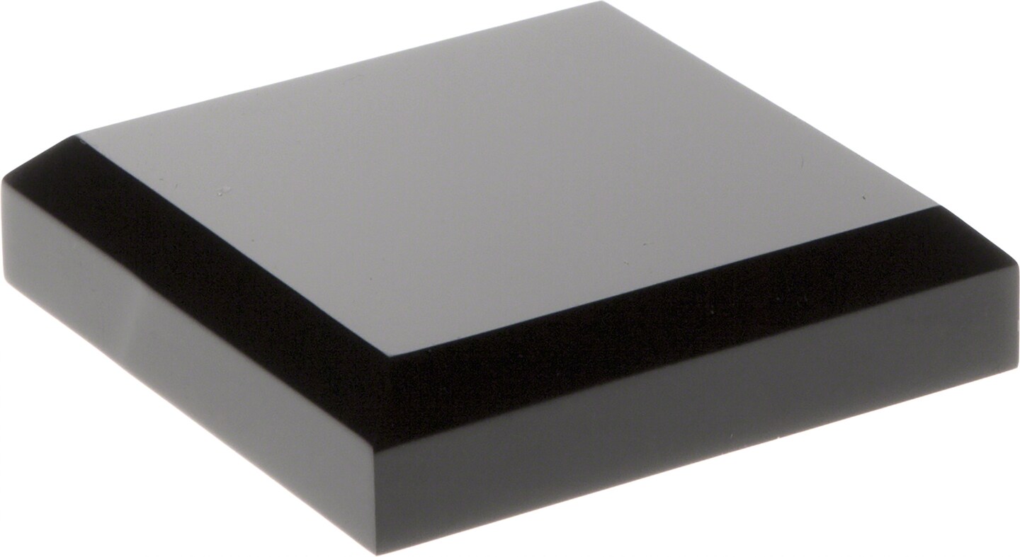 Plymor Black Acrylic Square Beveled Display Base, 2" W x 2" D x 0.5" H ...