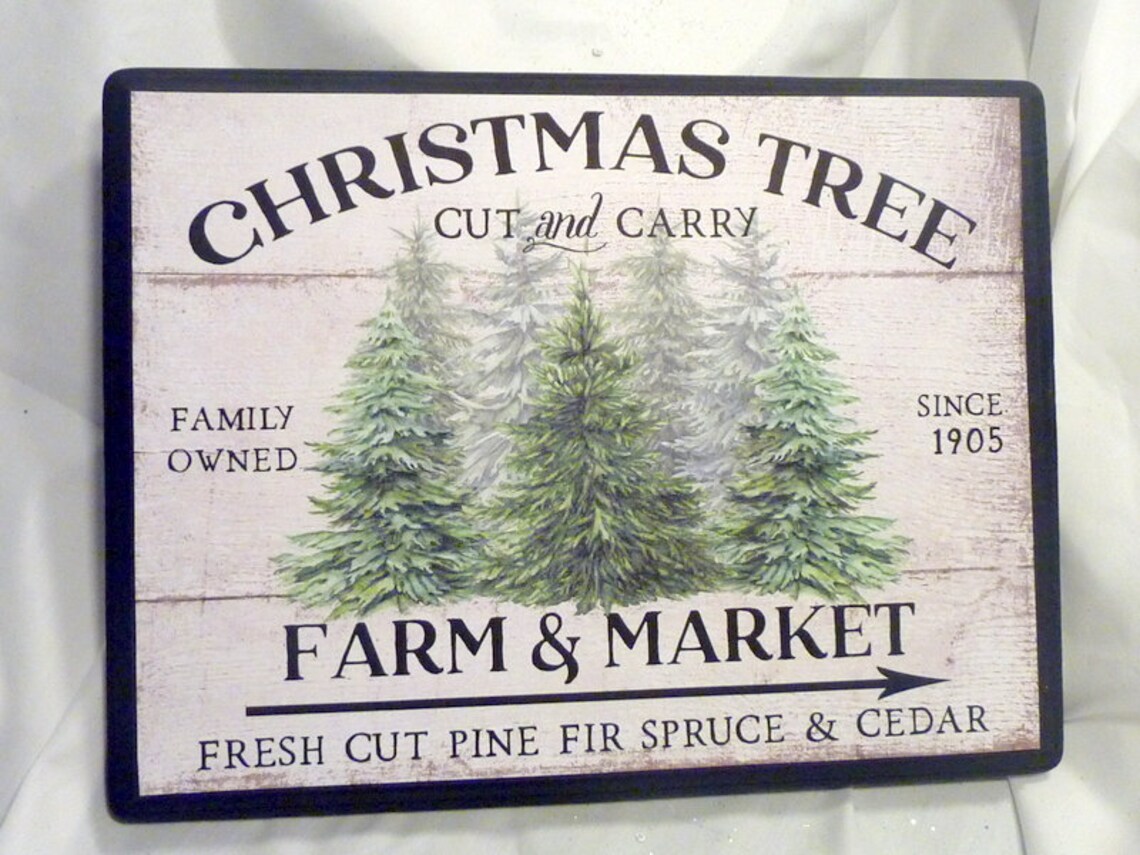 Tree Farm sign, Christmas wood signs, Christmas wood plaque ...