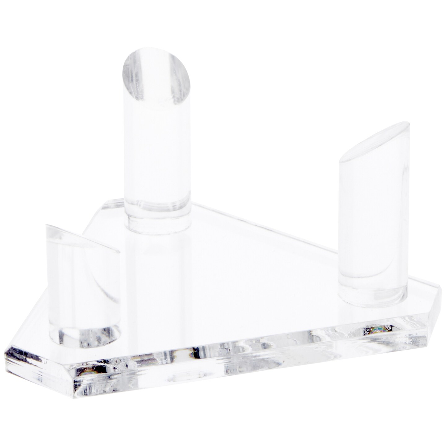 Plymor Clear Acrylic Beveled Triangular Display Base with 3 Display ...