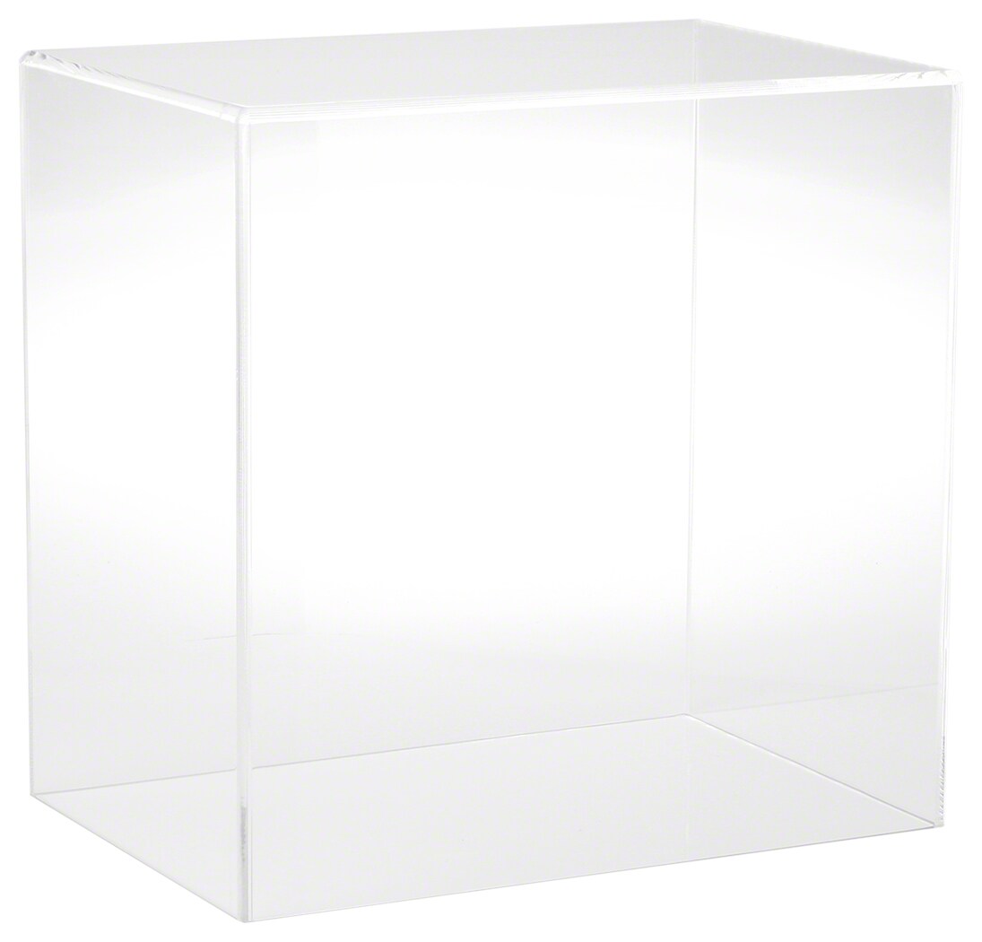Plymor Clear Acrylic Display Case with Black Base, 12" W x 8" D x 12" H ...