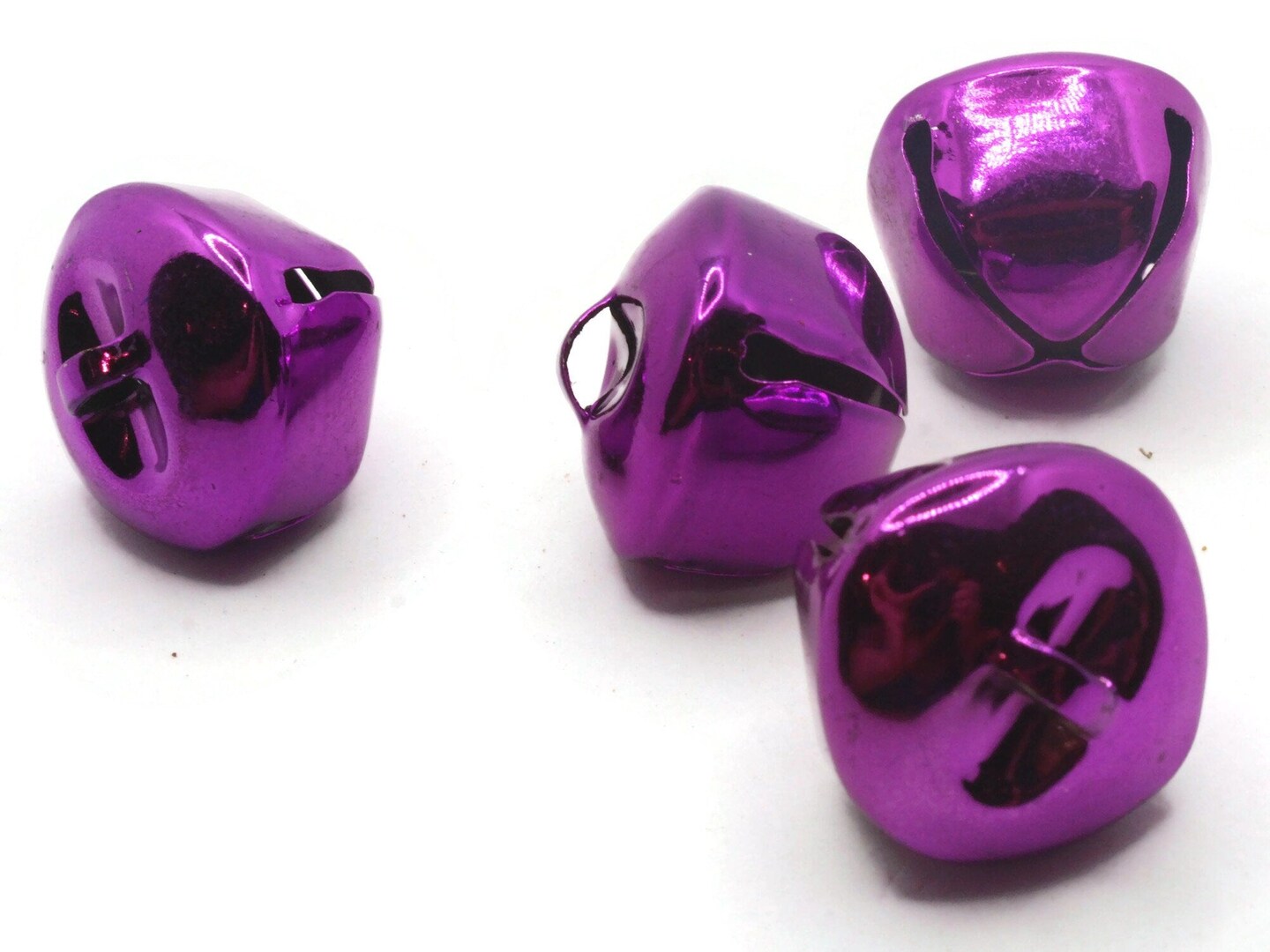 4 30mm Shiny Purple Jingle Bells Christmas Sleigh Bell Charms | Michaels