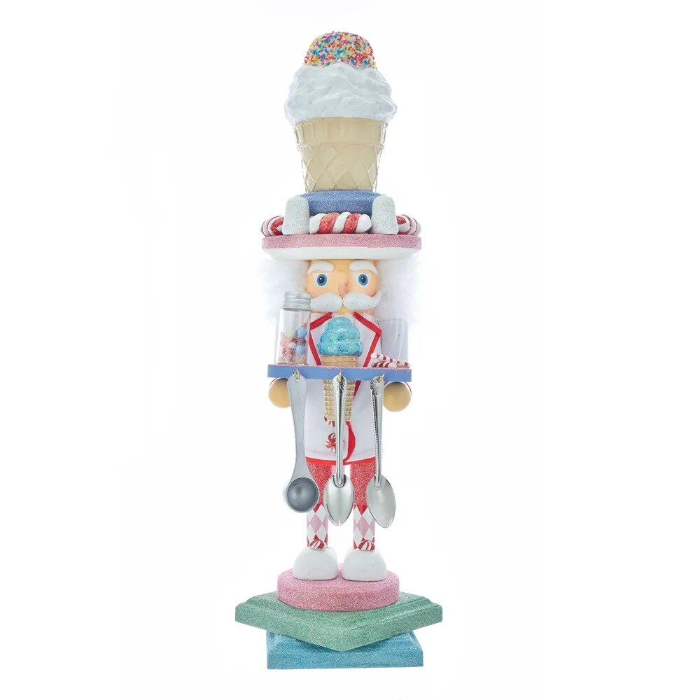 KSA 20" White and Pink Hollywood Ice Cream Christmas Nutcracker | Michaels
