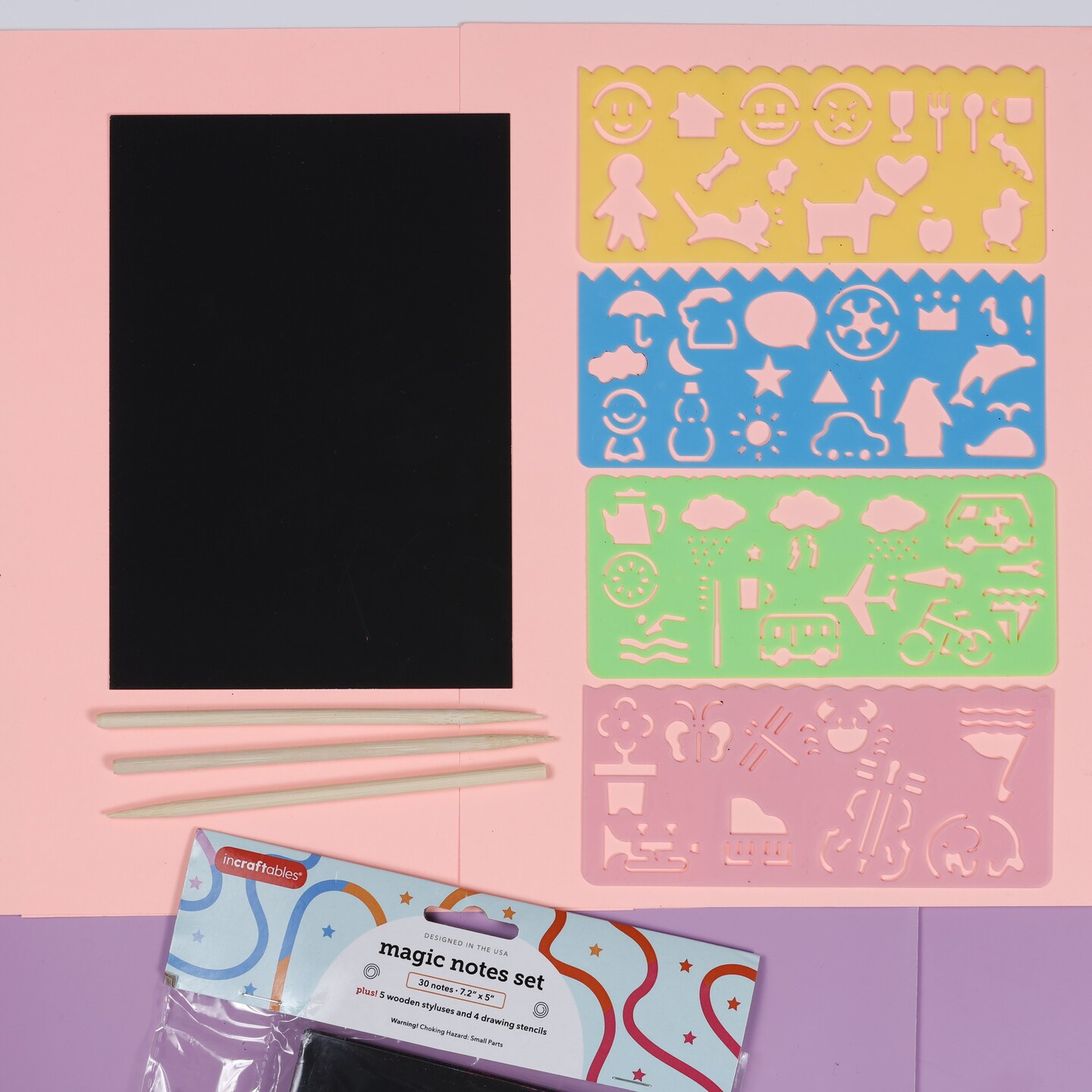 Incraftables Rainbow Scratch Paper Set. Magic Notes Kit with 30pcs ...