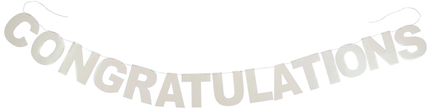 Glittered Congratulations Streamer (Pack of 12) | Michaels