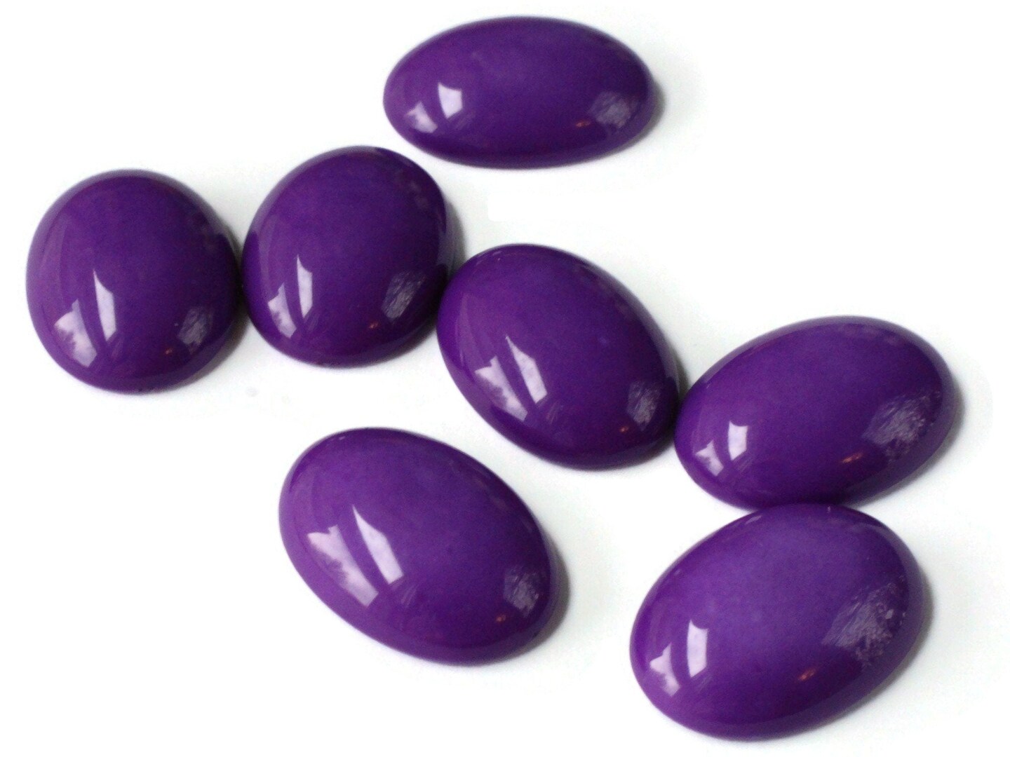 7 25mm x 18mm Purple Oval Vintage Lucite Flat Back Cabochons | Michaels