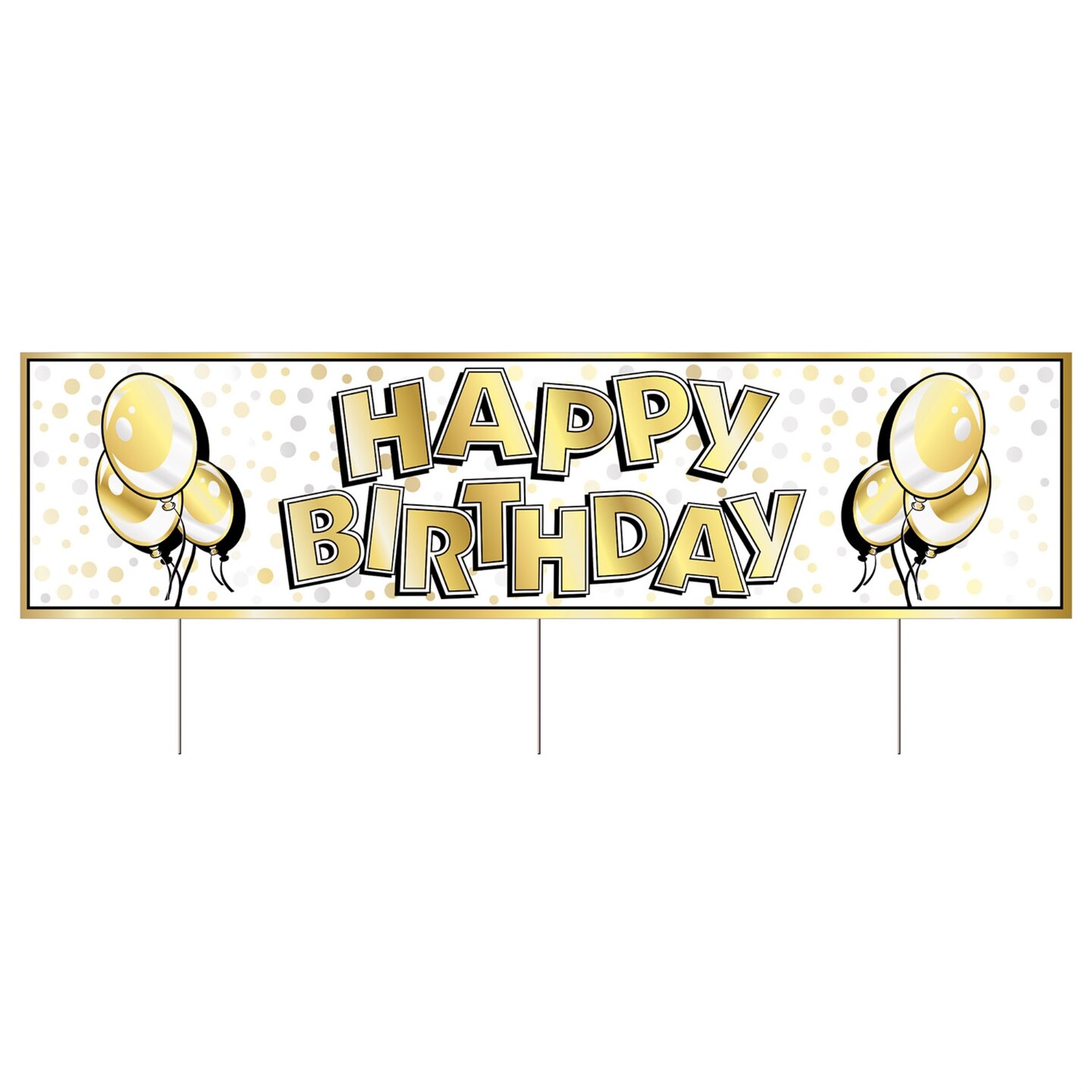 Plastic Jumbo Happy Birthday Yard Sign, (Pack of 6) | Michaels