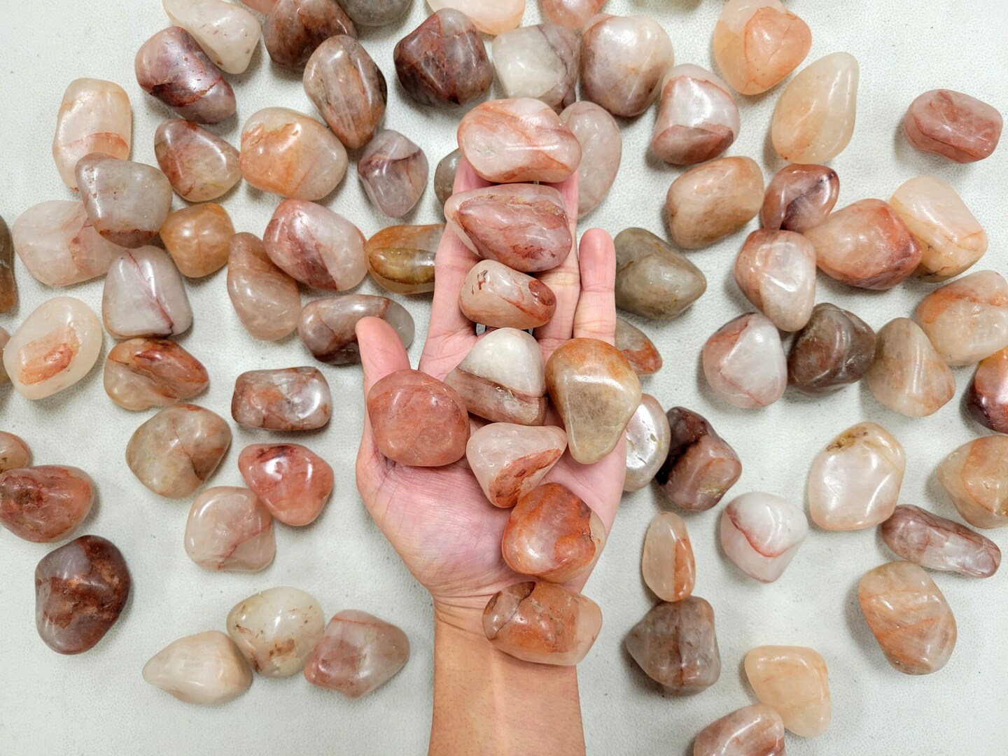 Tumbled Fire Quartz Crystal Stones From Madagascar | Michaels