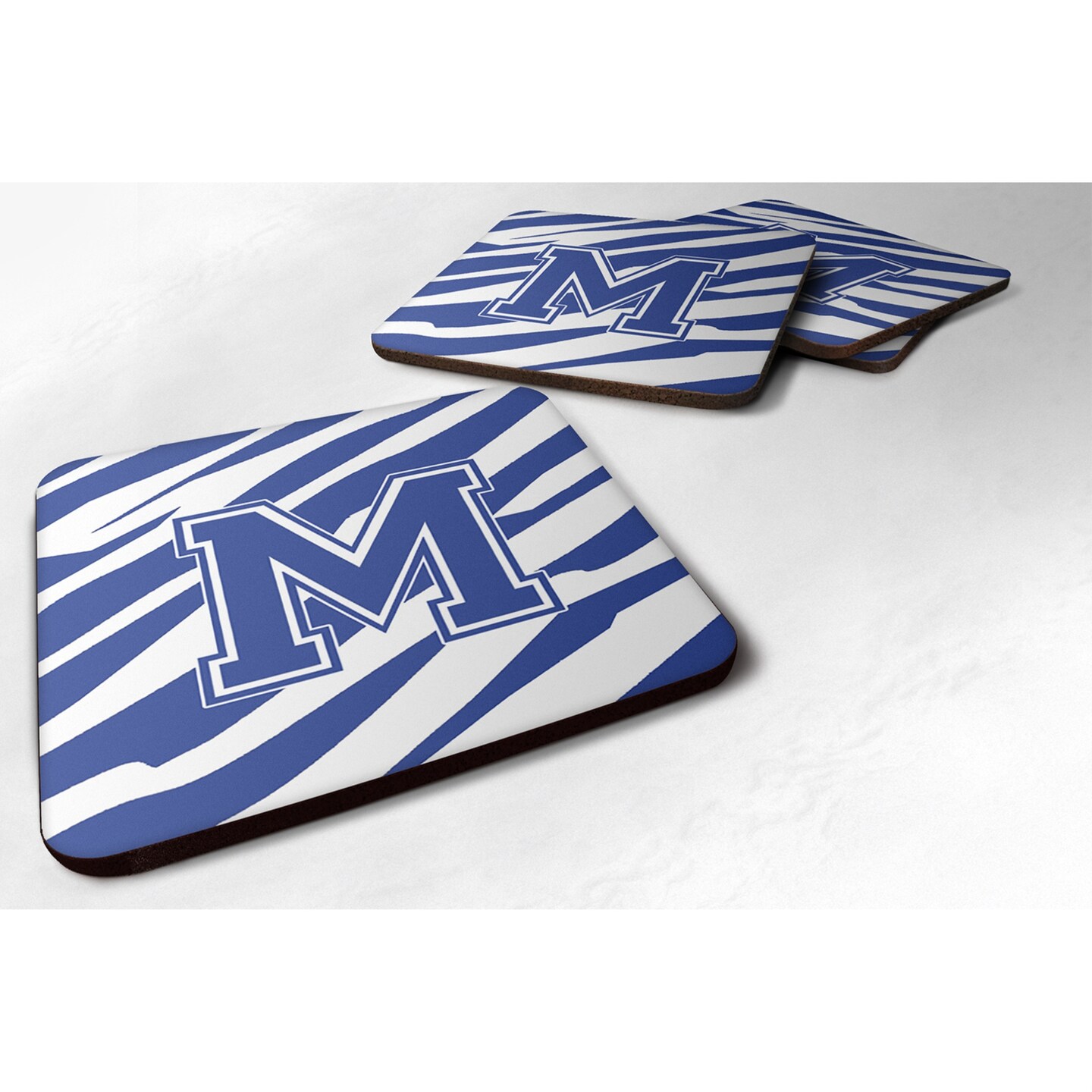 "Caroline's Treasures CJ1034-MFC Monogram-Tiger Stripe Blue and White ...