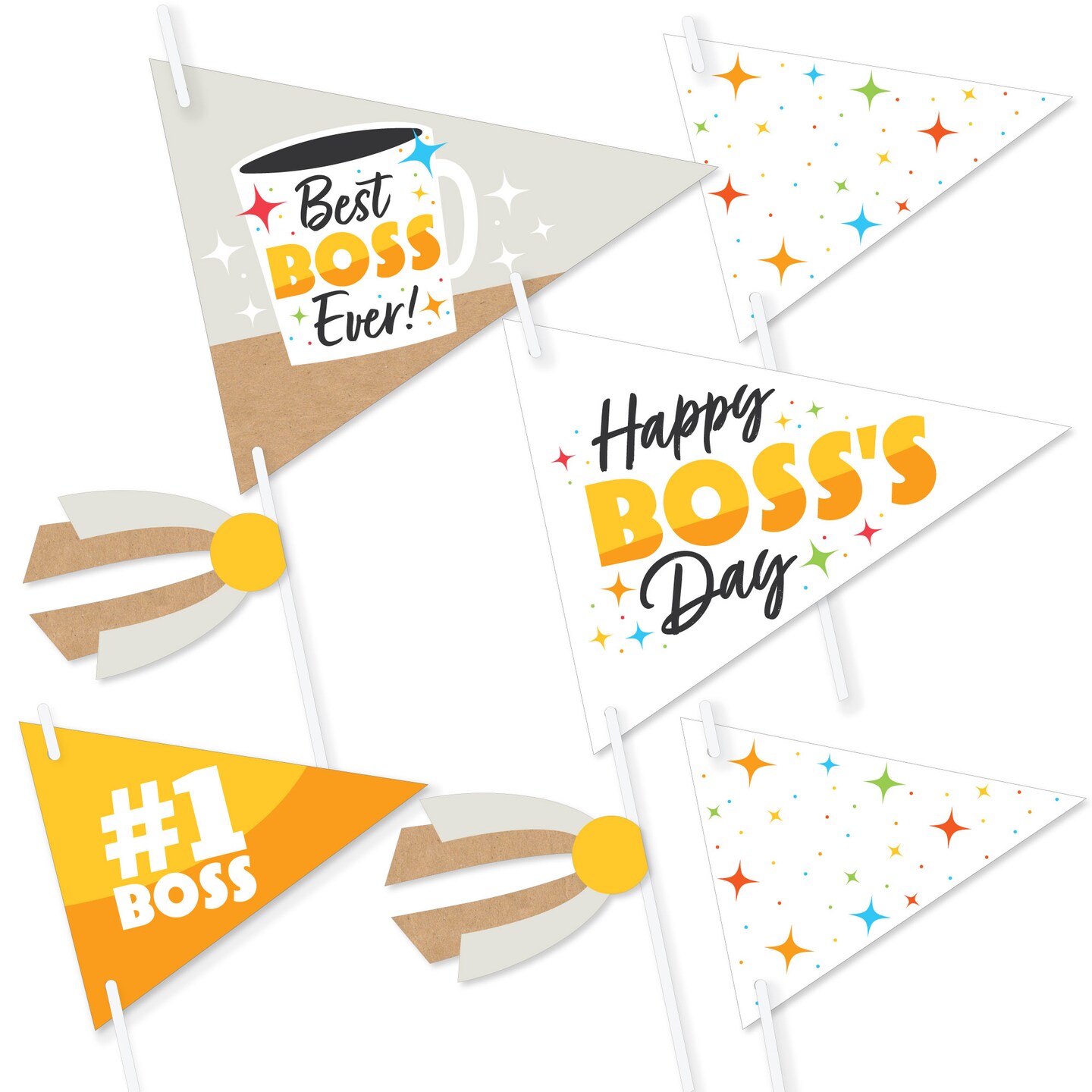 Big Dot of Happiness Happy Boss's Day - Triangle Best Boss Ever Photo ...
