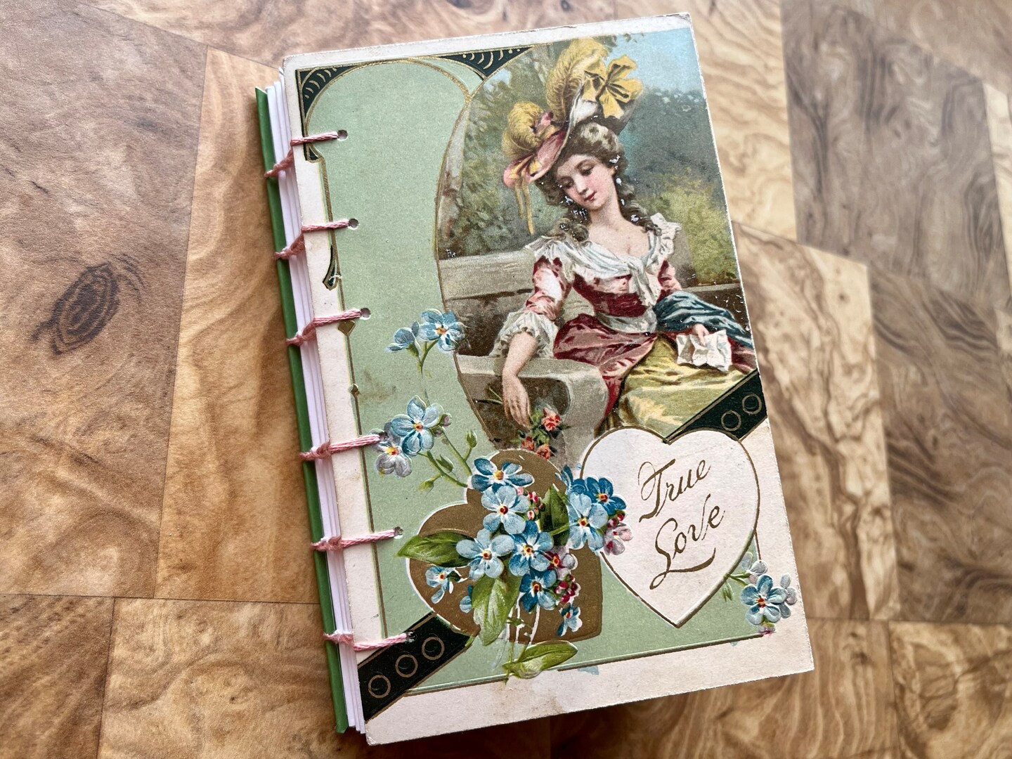 Victorian Journal, Vintage journal, Handmade Journal, Small Notebook ...